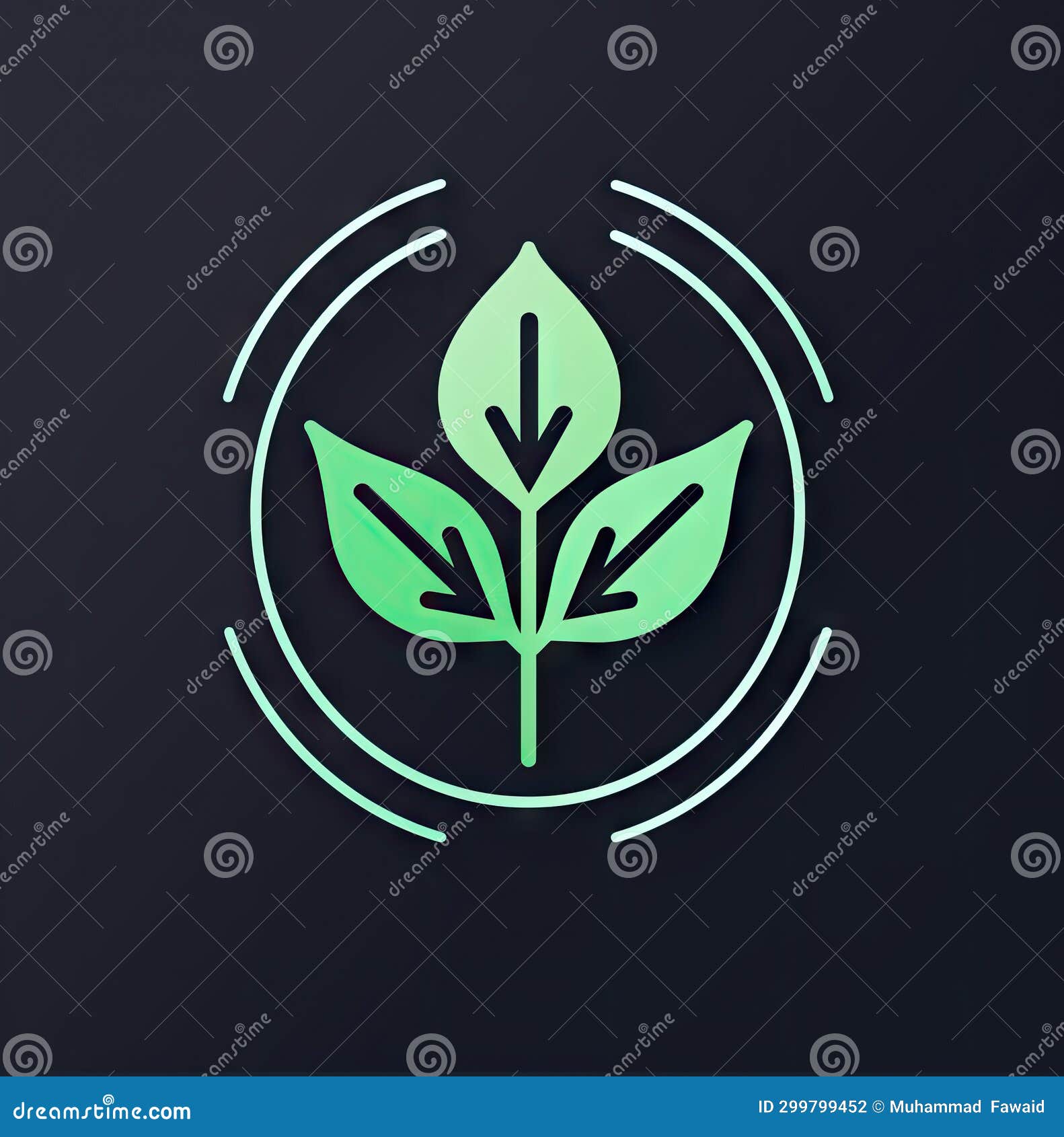 Go Green Icon on Black Background Stock Illustration - Illustration of ...