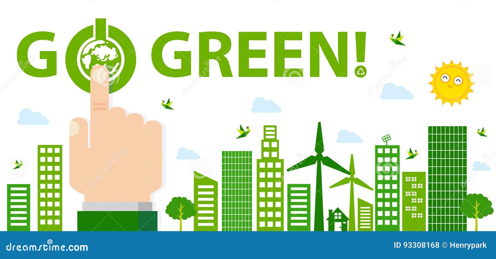 Go green icon stock vector. Illustration of action, city - 93308168