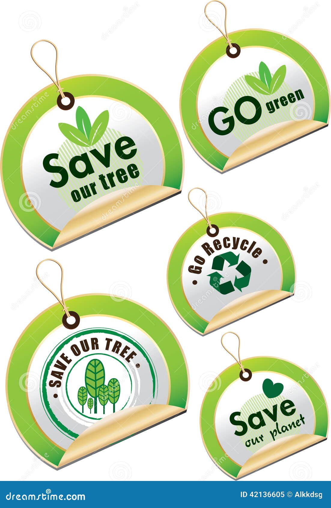 Go green icon set stock vector. Illustration of pattern - 42136605