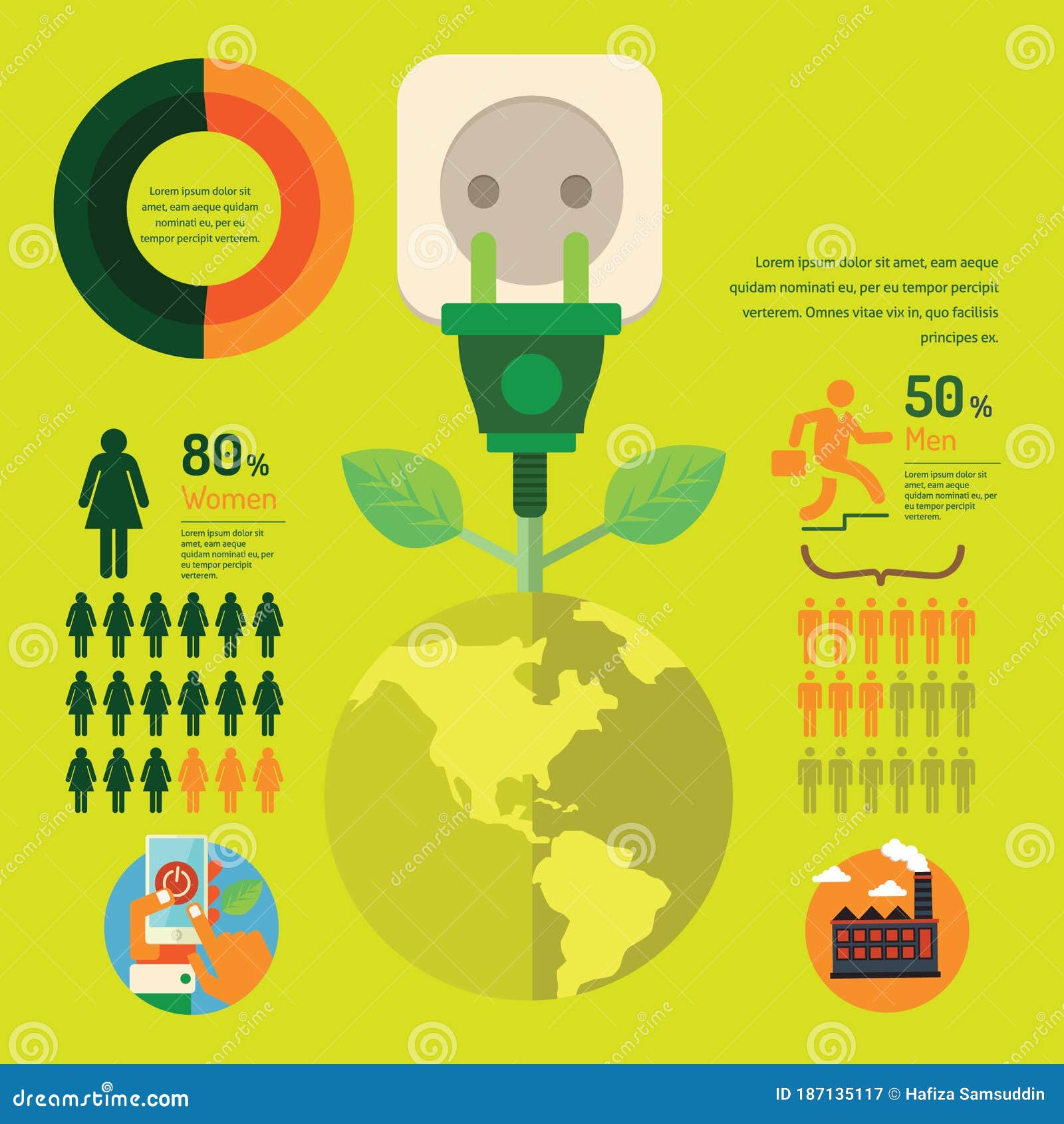 Go Green Infographic. Vector Illustration Decorative Design Stock ...
