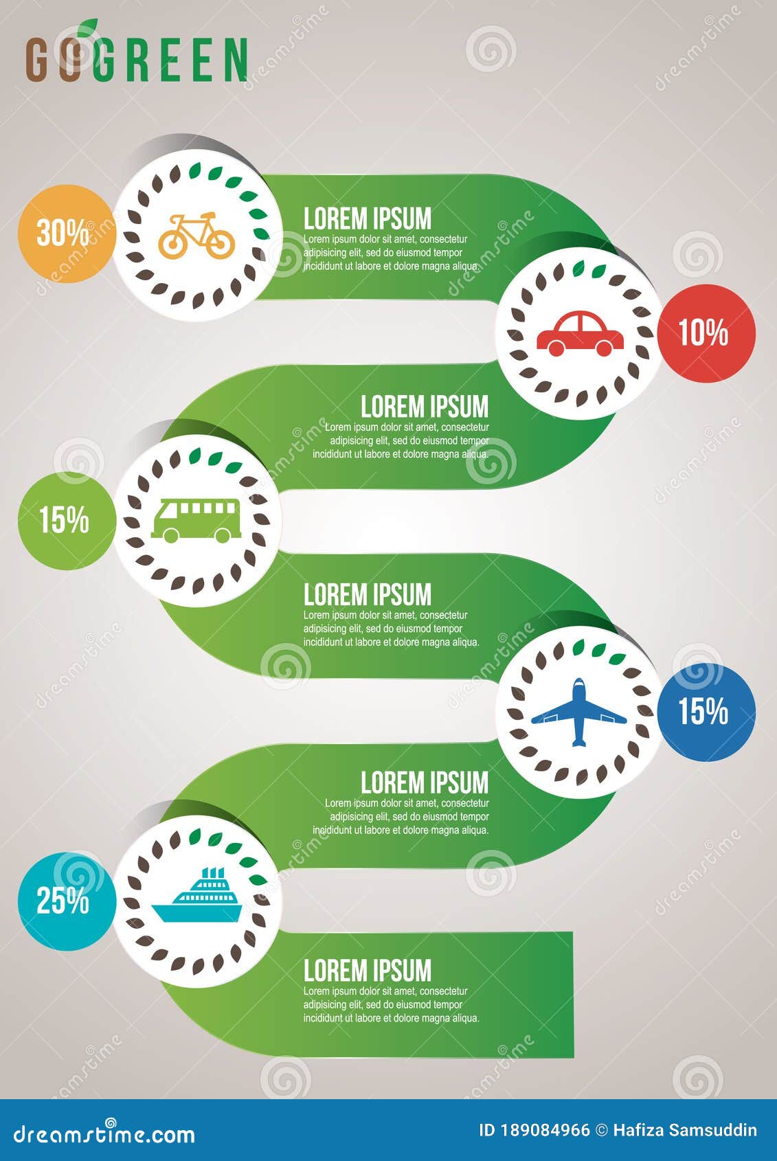 Go Green Infographic. Vector Illustration Decorative Design Stock ...
