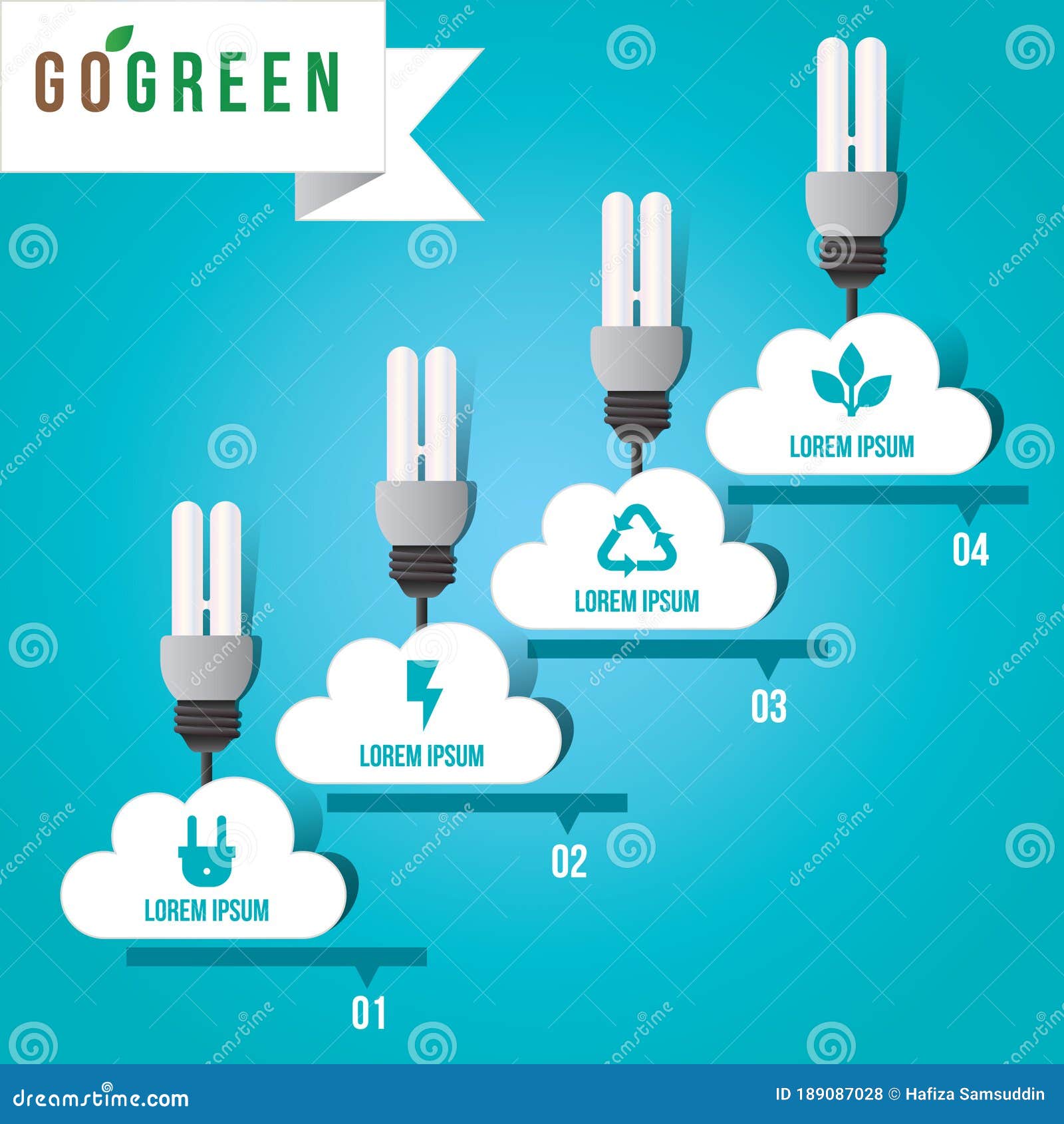 Go Green Infographic. Vector Illustration Decorative Design Stock ...