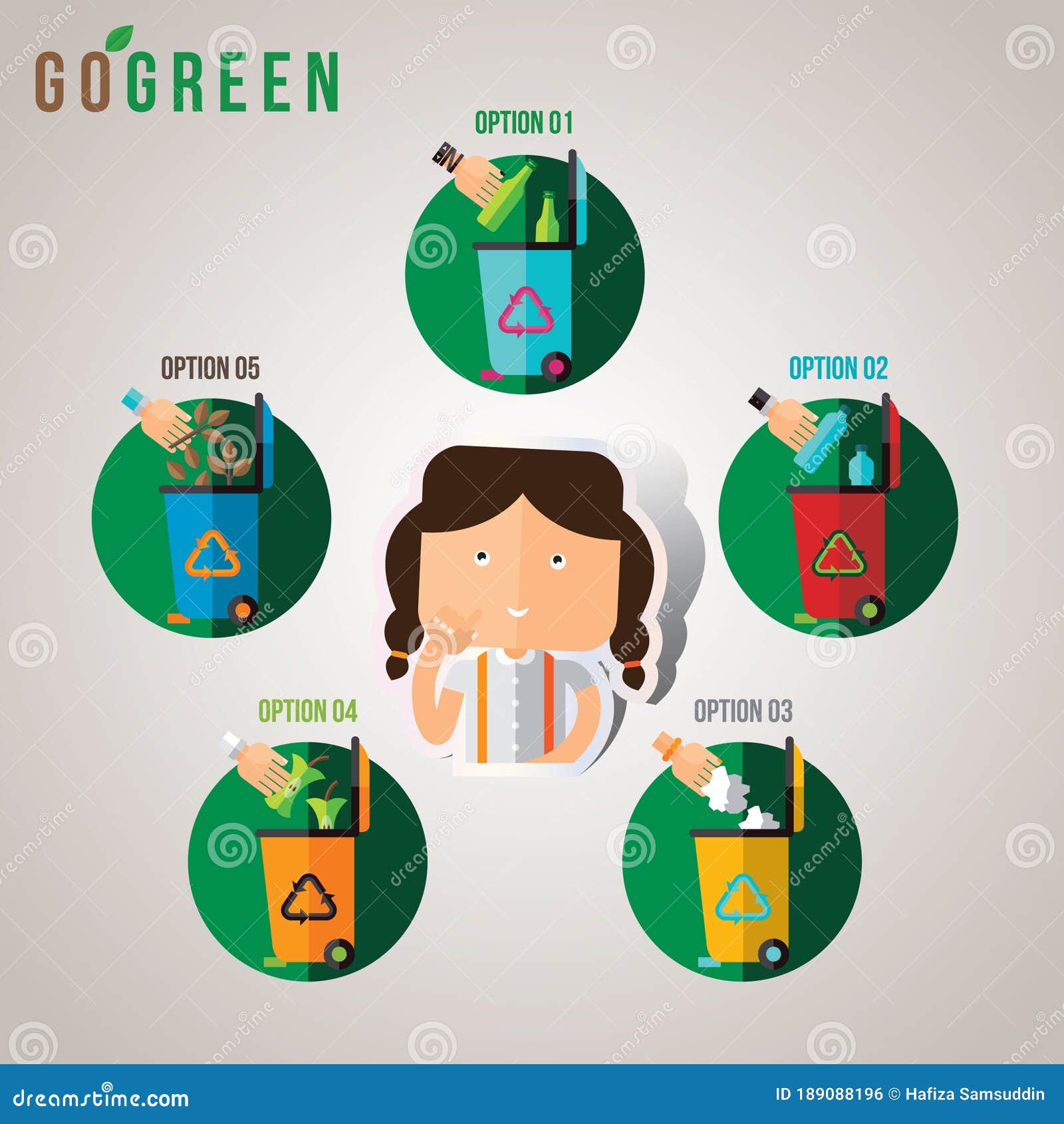 Go Green Infographic. Vector Illustration Decorative Design Stock ...
