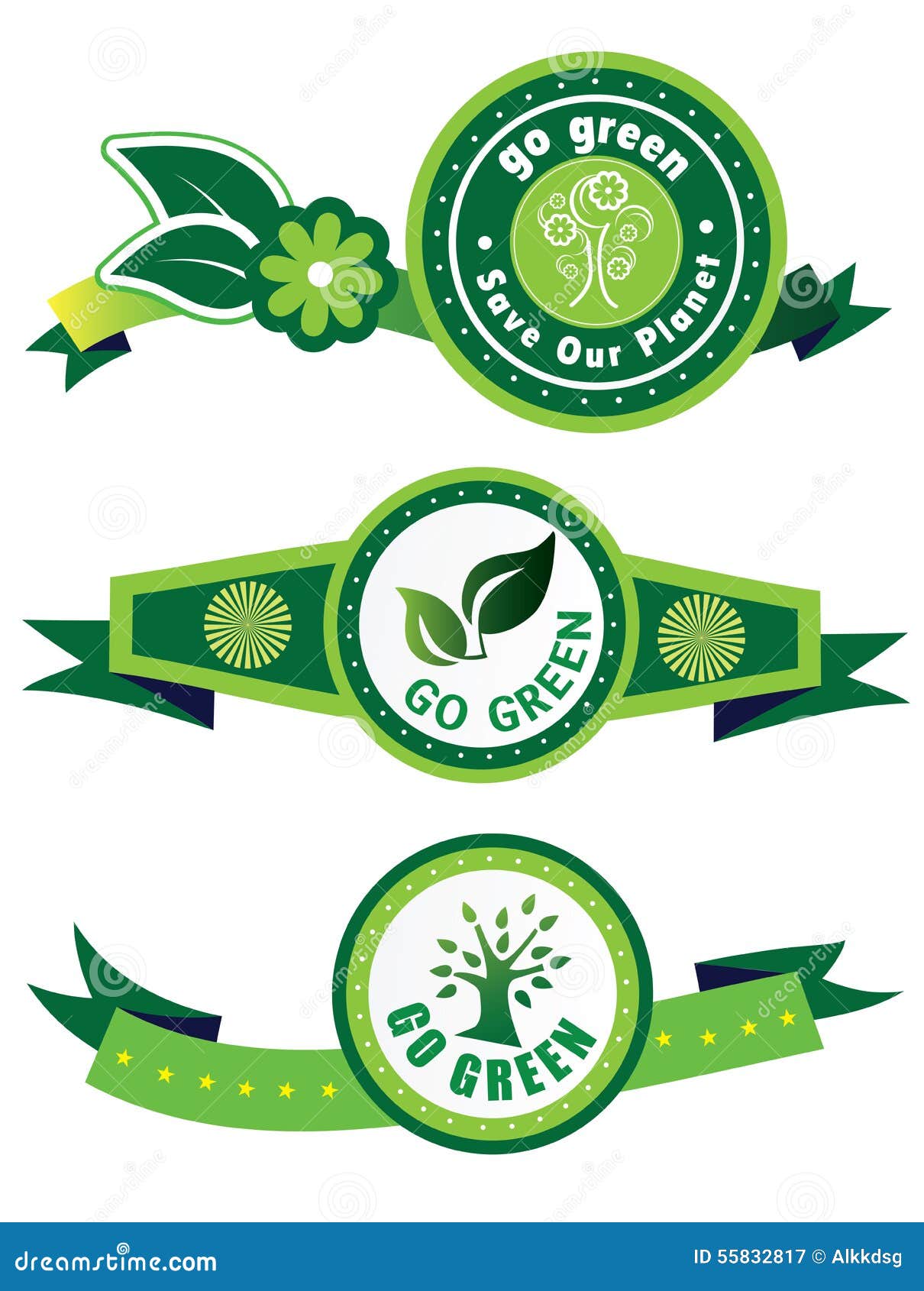 Go green label set stock vector. Illustration of circle - 55832817