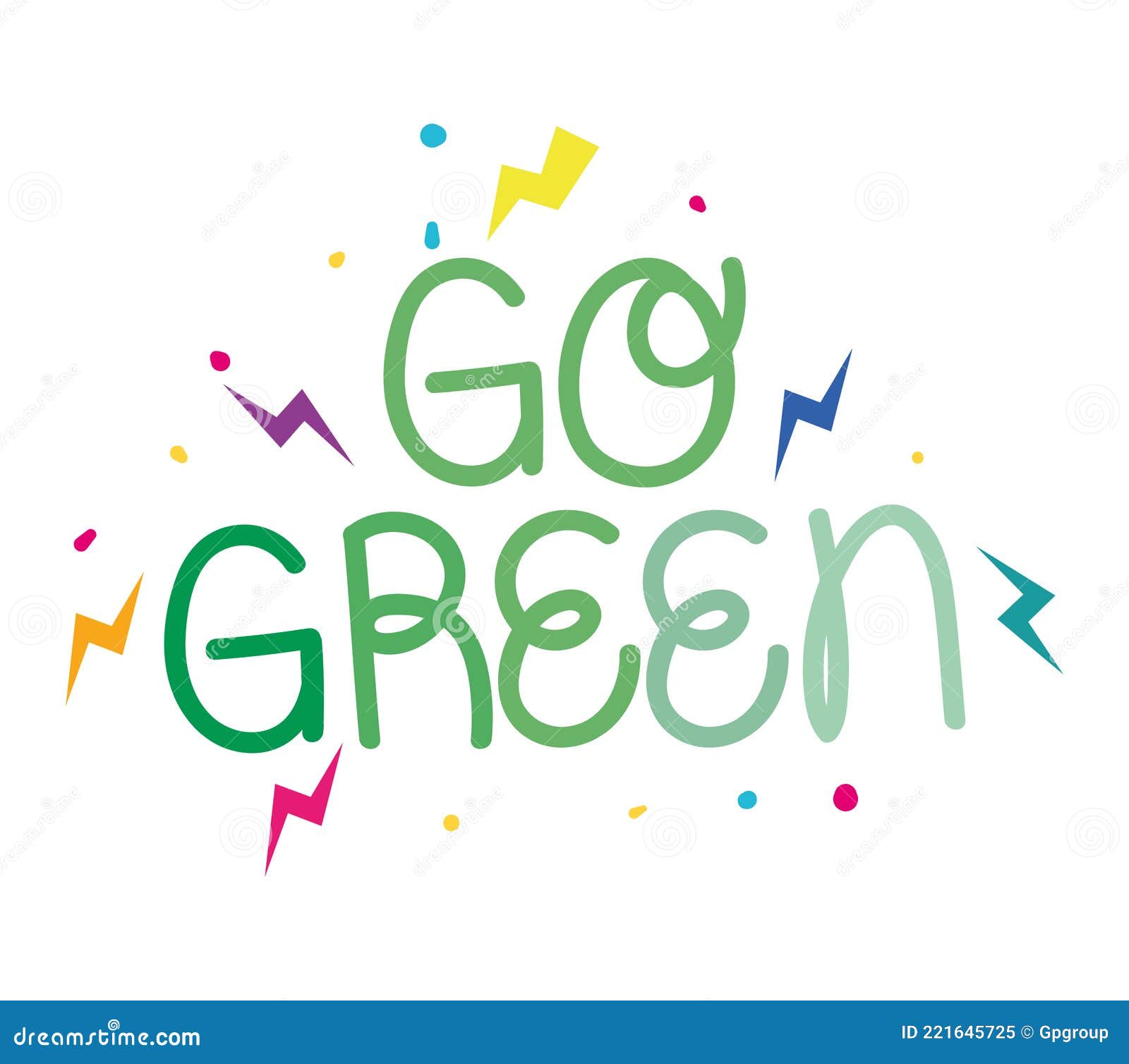 Go green label stock vector. Illustration of recyclable - 221645725