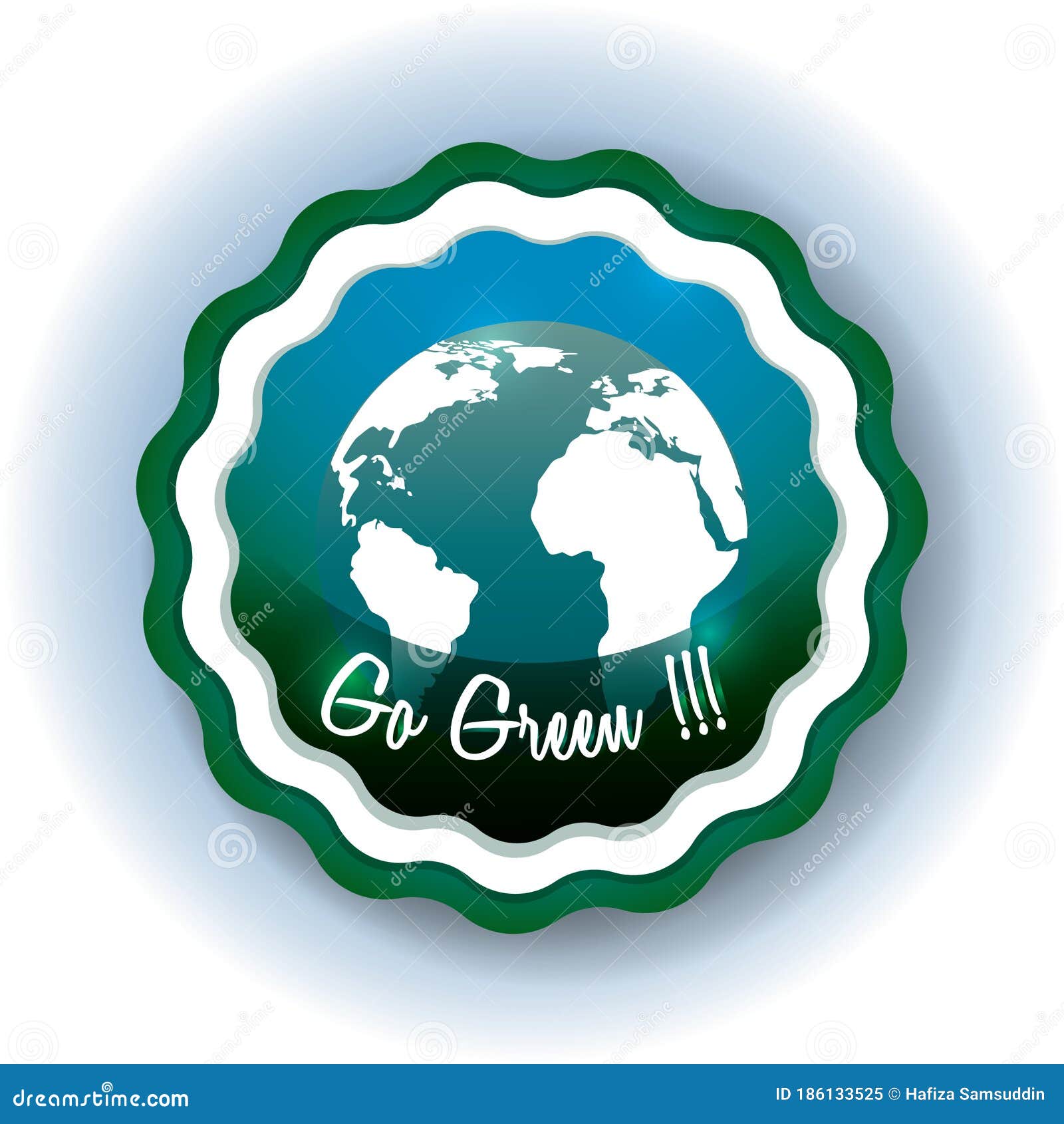 Go Green Label. Vector Illustration Decorative Design Stock ...