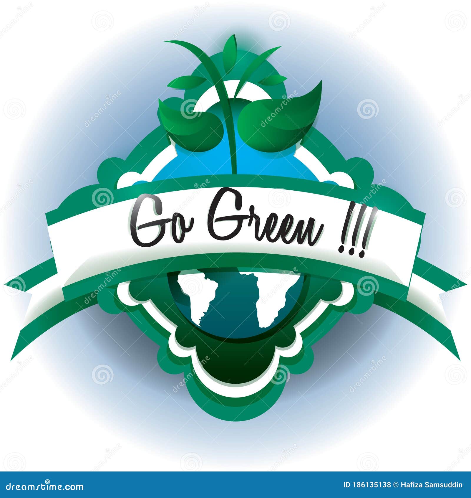 Go Green Label. Vector Illustration Decorative Design Stock ...