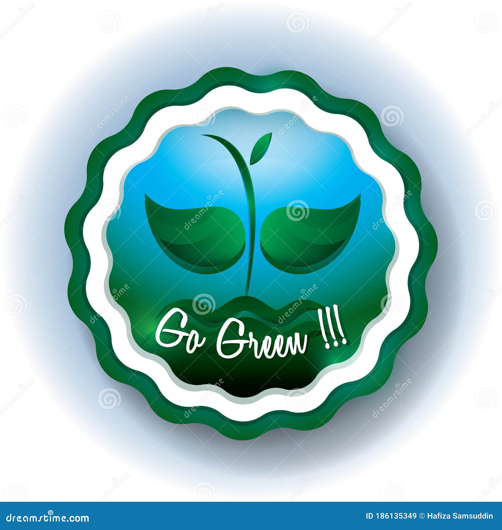 Go Green Label. Vector Illustration Decorative Design Stock ...