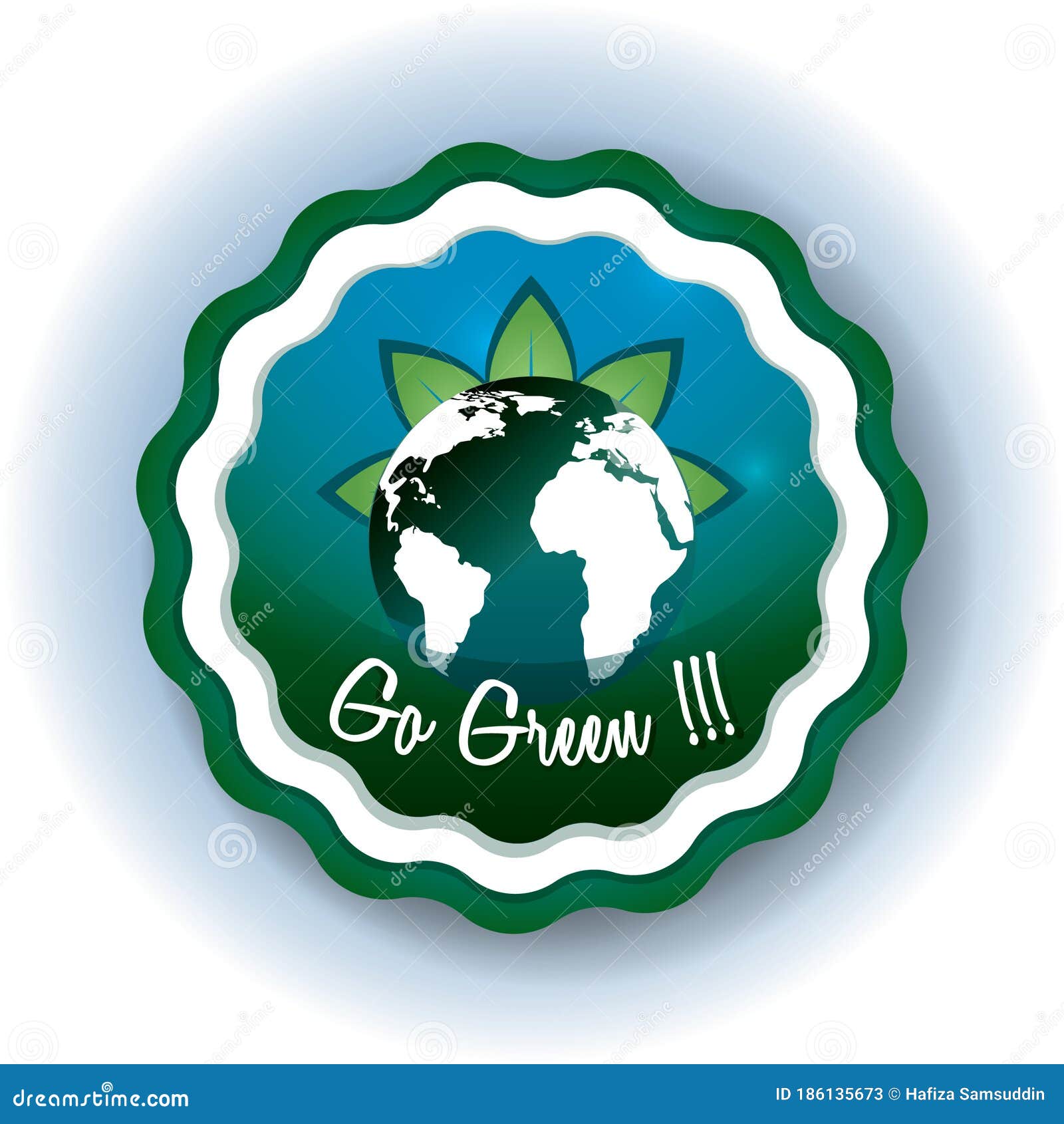 Go Green Label. Vector Illustration Decorative Design Stock ...