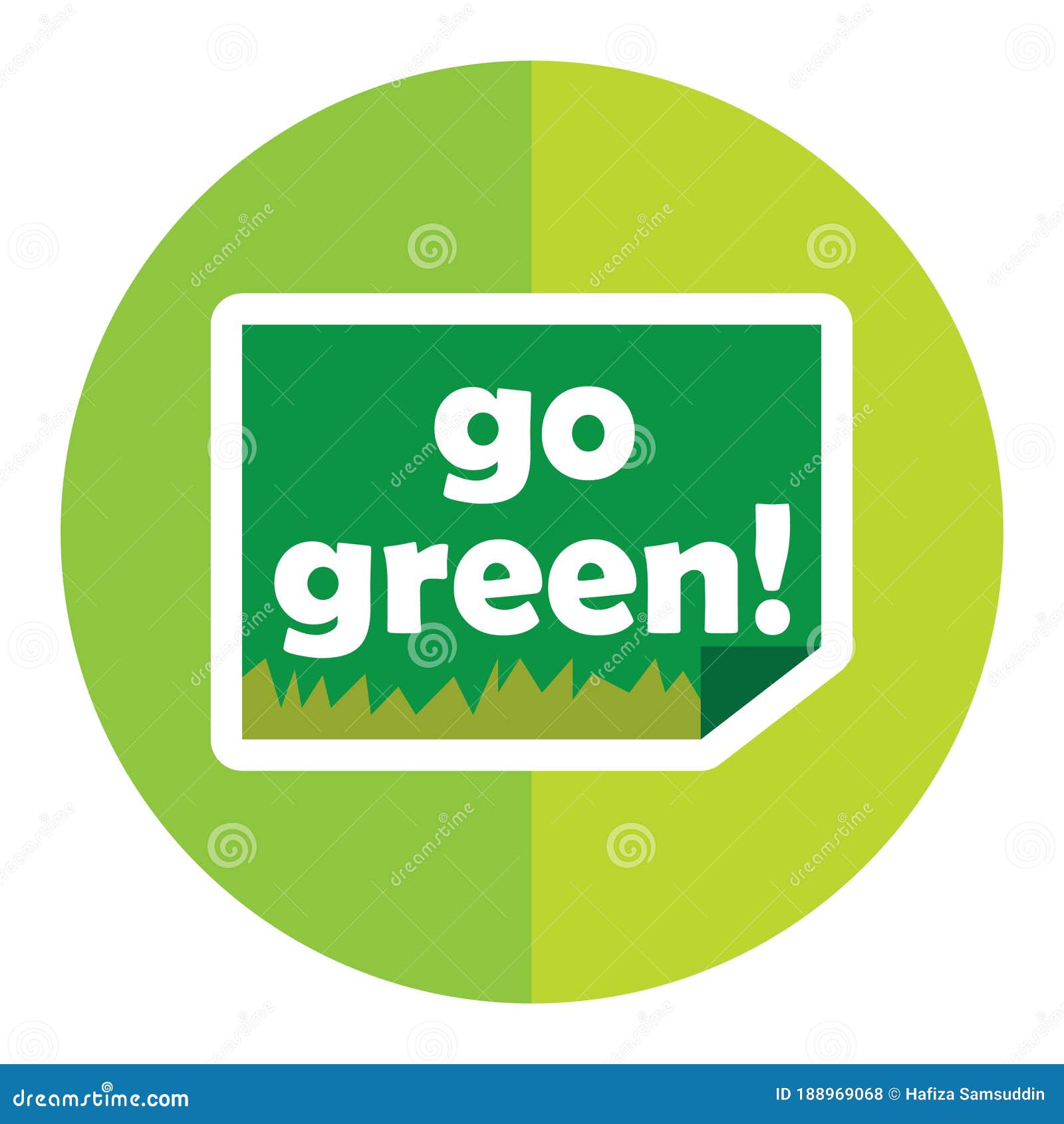 Go Green Label. Vector Illustration Decorative Design Stock Vector ...