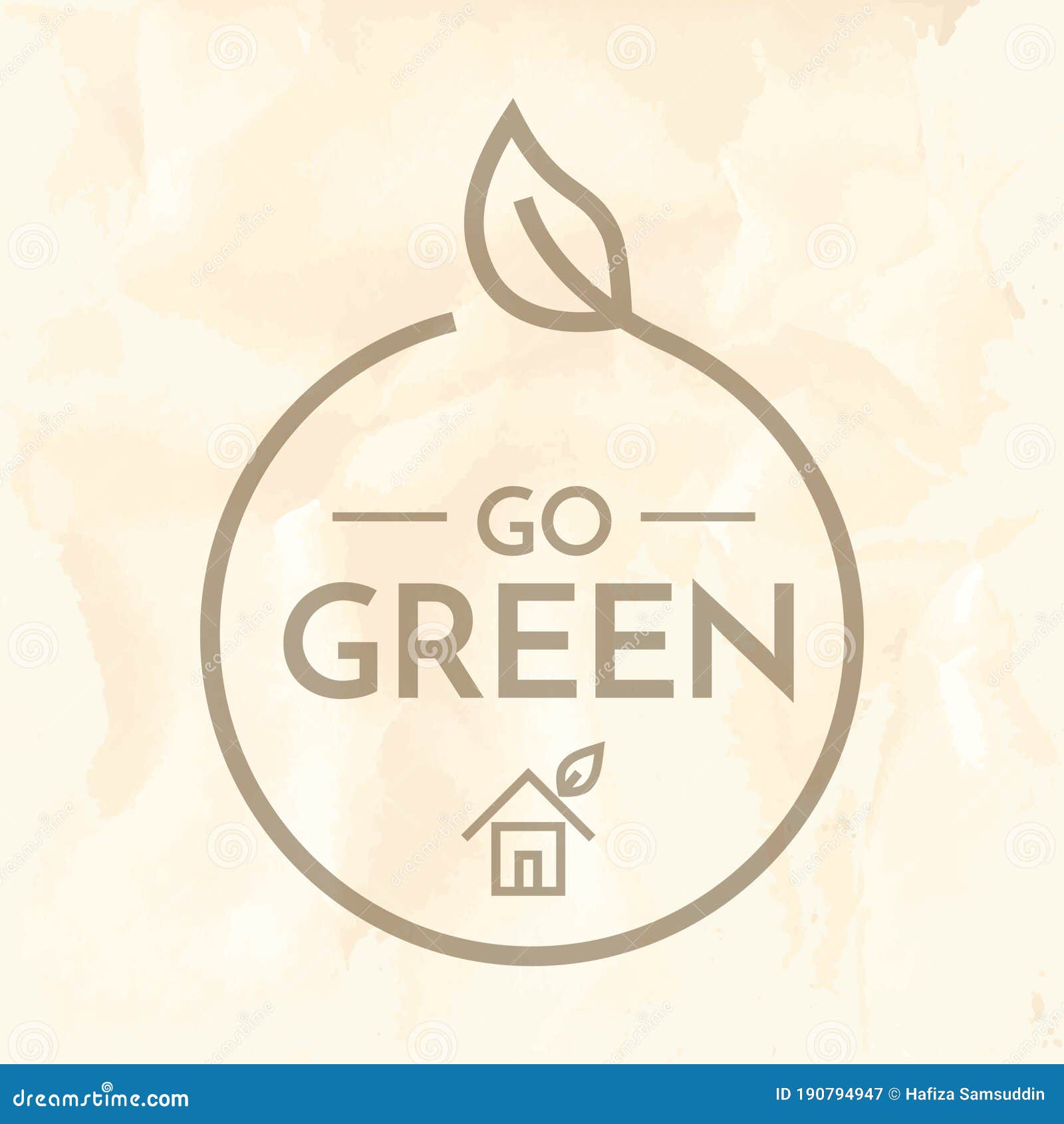 Go Green Label. Vector Illustration Decorative Design Stock Vector ...