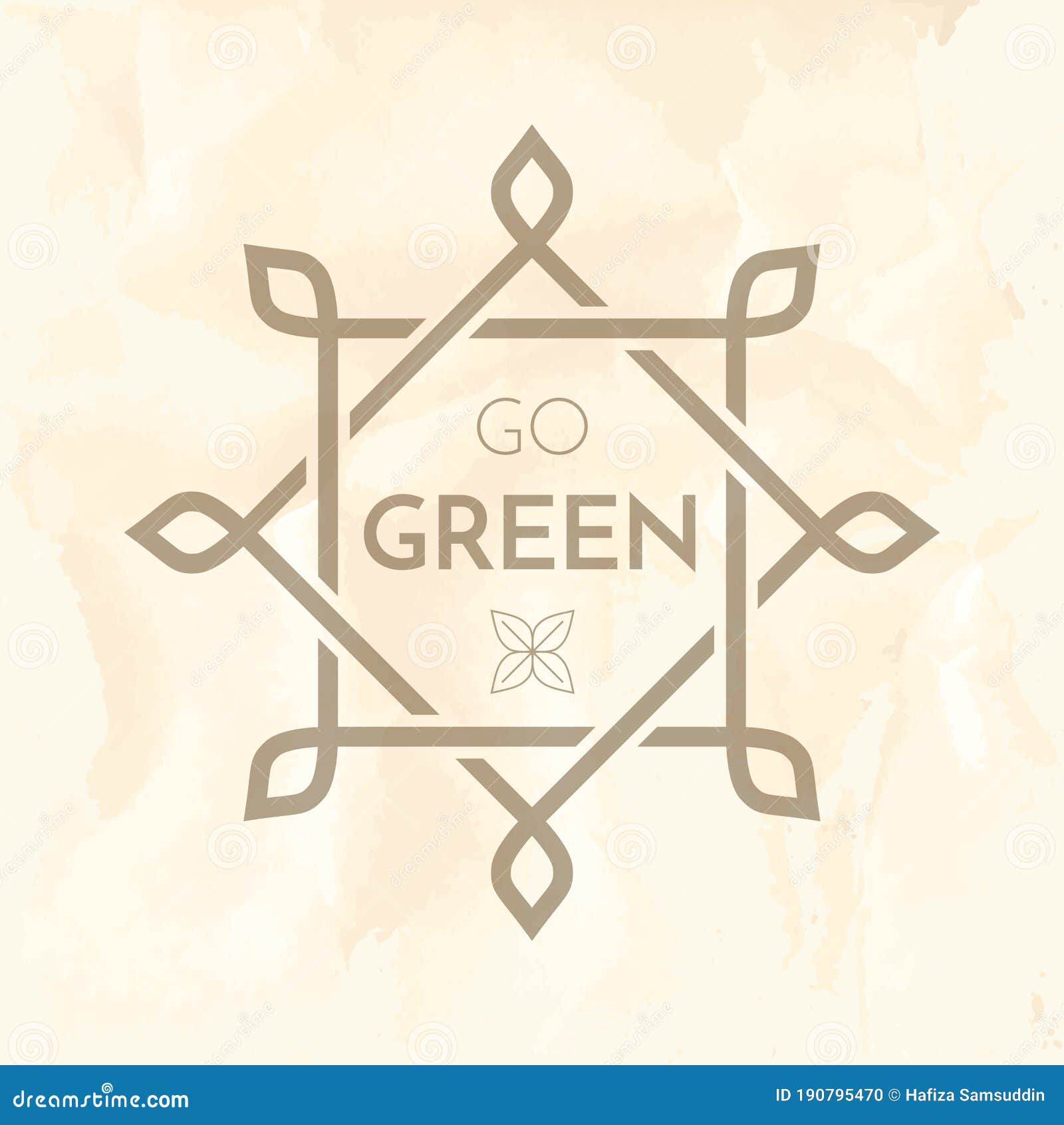 Go Green Label. Vector Illustration Decorative Design Stock Vector ...