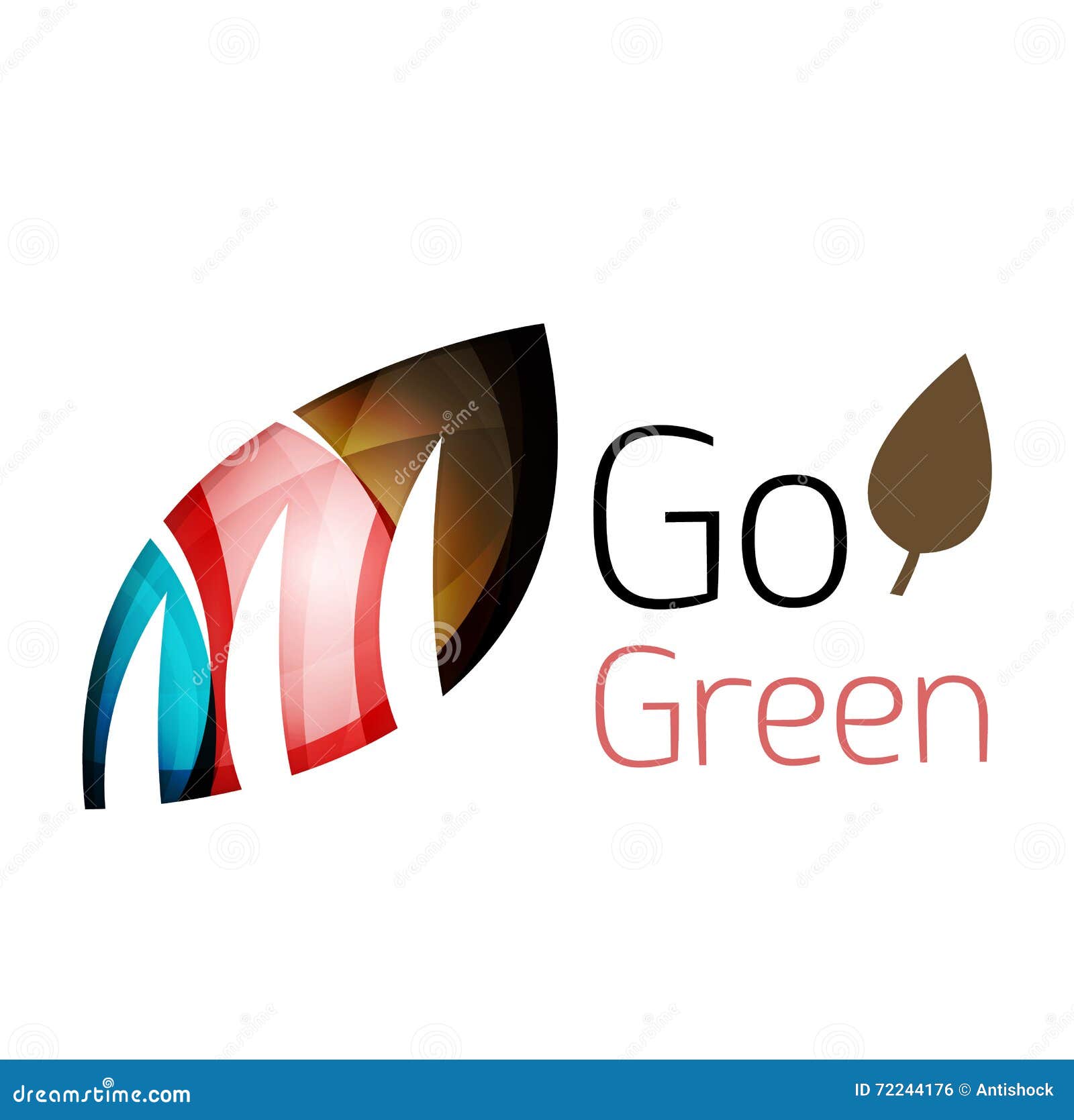 Go Green. Leaf Nature Concept Stock Illustration - Illustration of ...