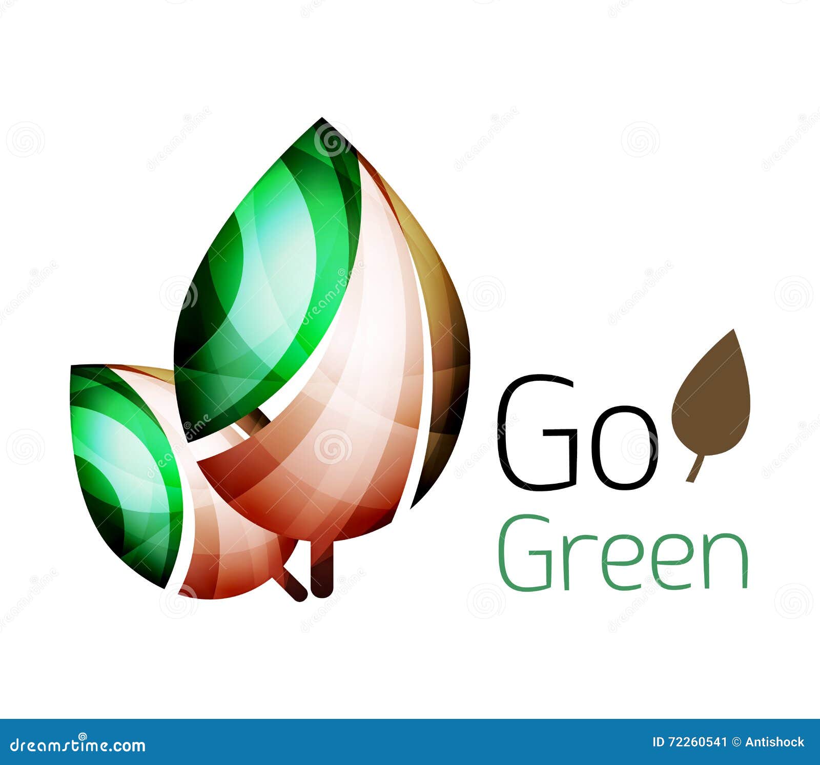 Go Green. Leaf Nature Concept Stock Illustration - Illustration of ...