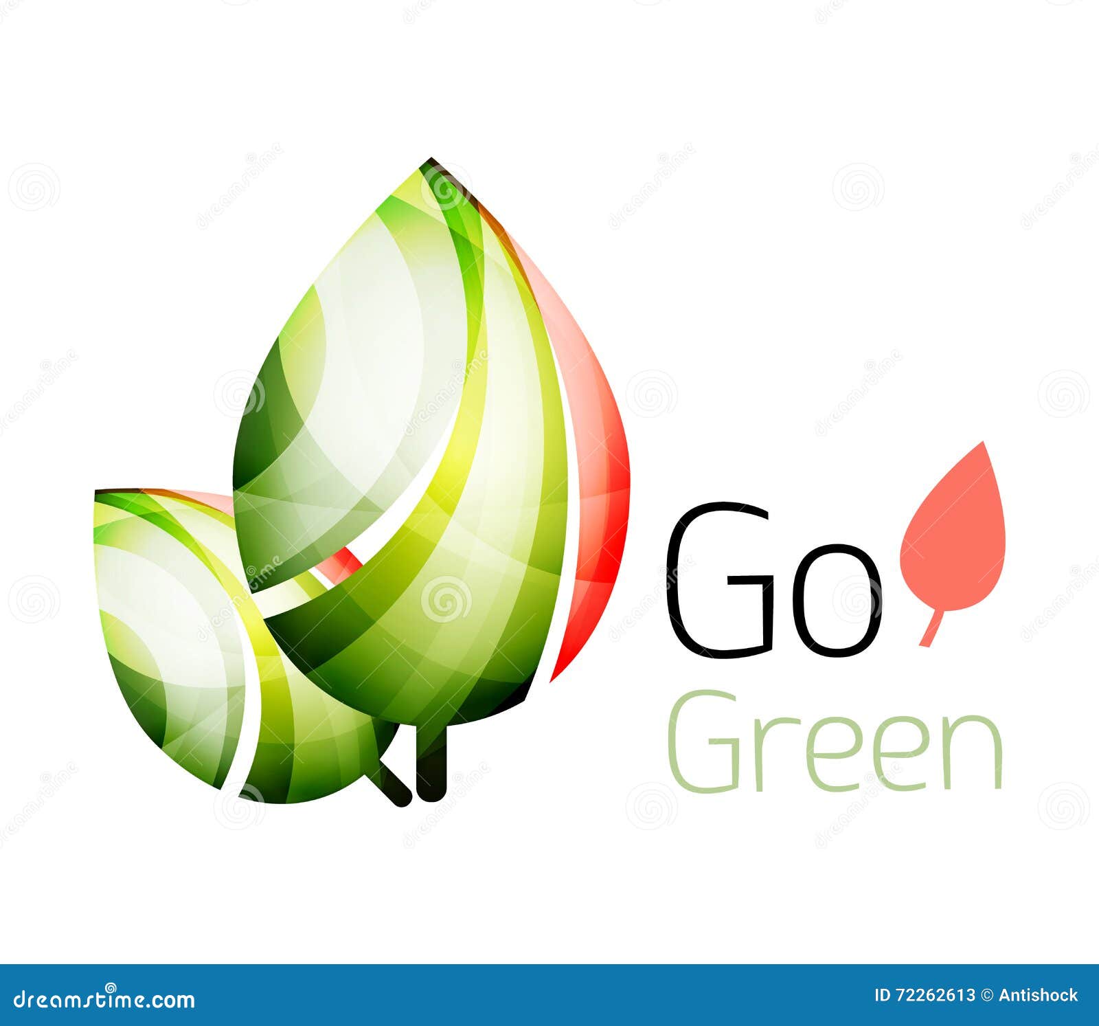 Go Green. Leaf Nature Concept Stock Illustration - Illustration of ...