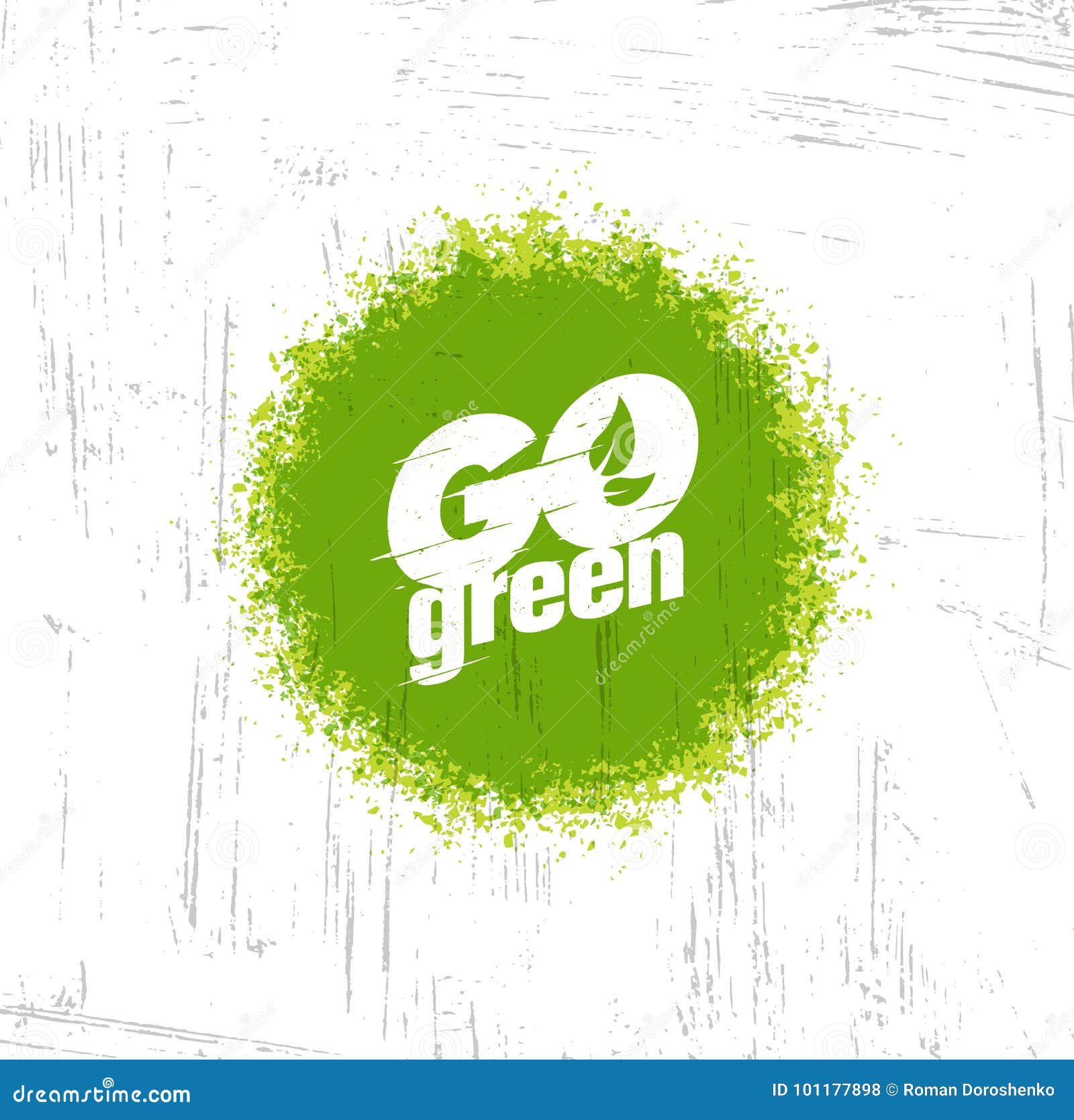 Go Green Logotype with a Tree Icon and Typographic. Vector Illustration ...