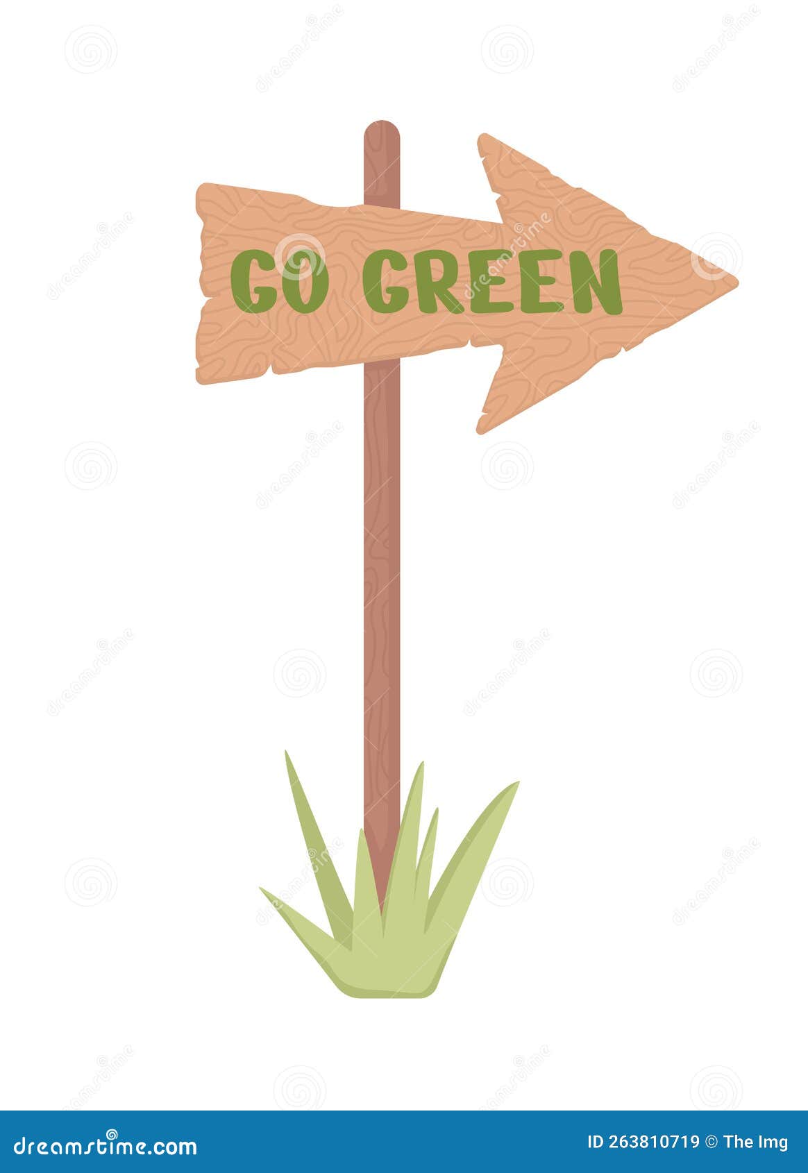 Go Green Pointer Semi Flat Color Vector Object Stock Vector ...