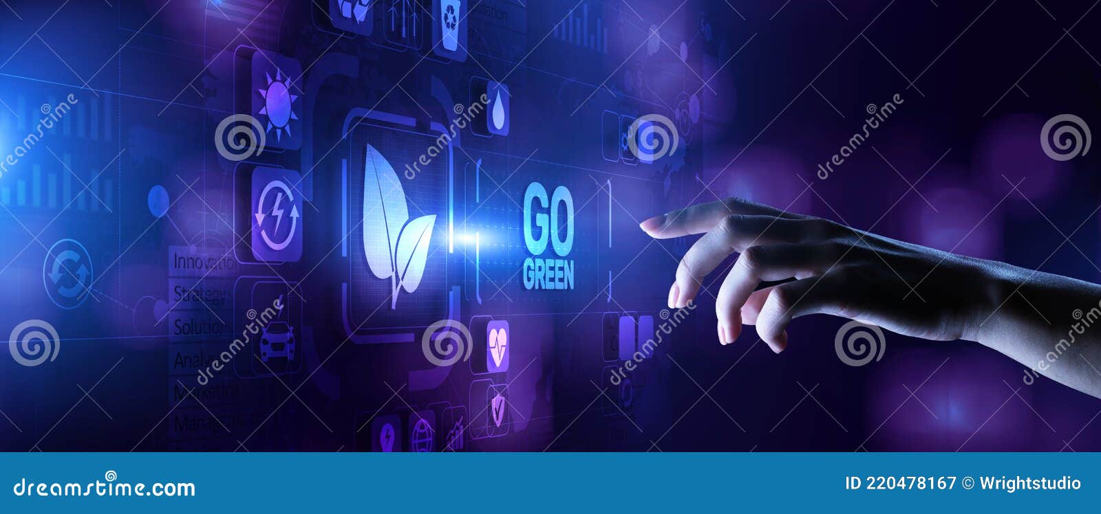 Go Green Renewable Energy Recycling Zero Waste Ecology Lean Concept ...