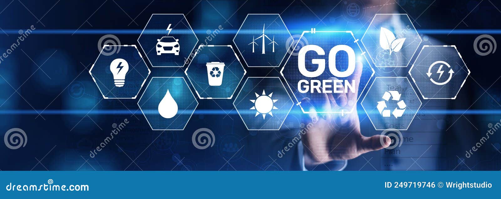 Go Green Renewable Energy Recycling Zero Waste Ecology Lean Concept ...