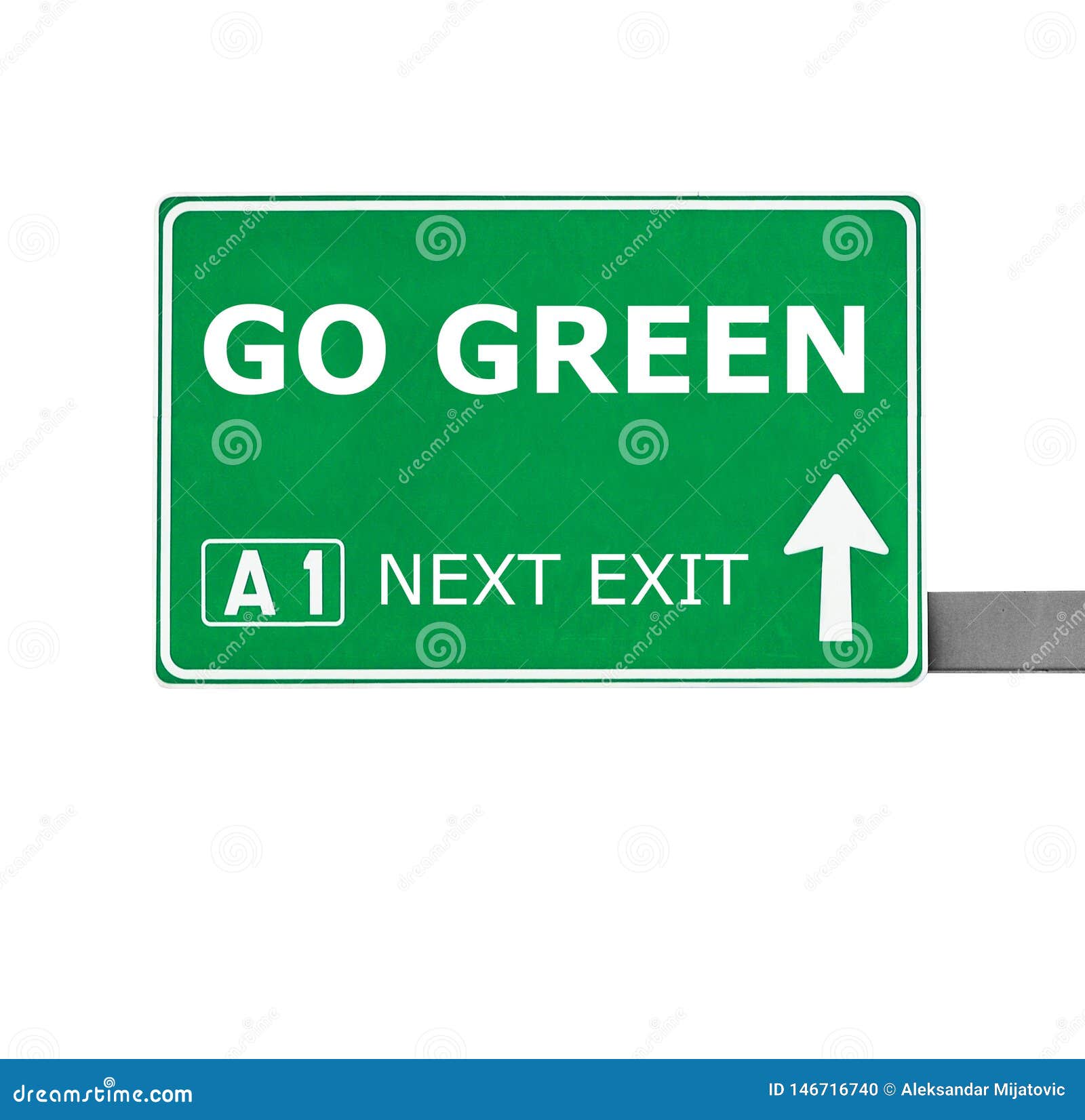 GO GREEN Road Sign Isolated on White Stock Photo - Image of abstract ...