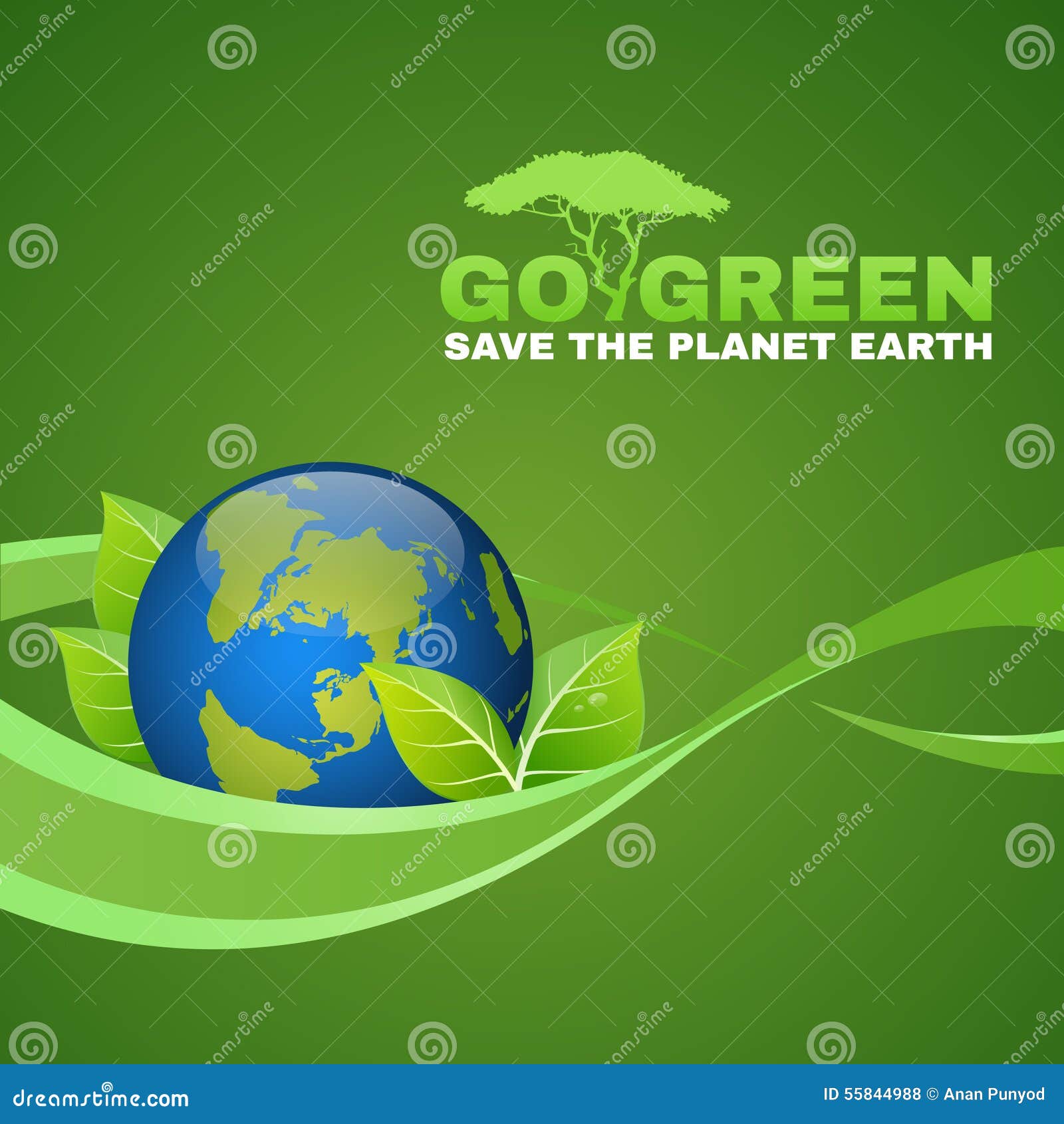 Go Green, Save Our Planet, Banner, Logo, Slogan, Etc. Vector ...