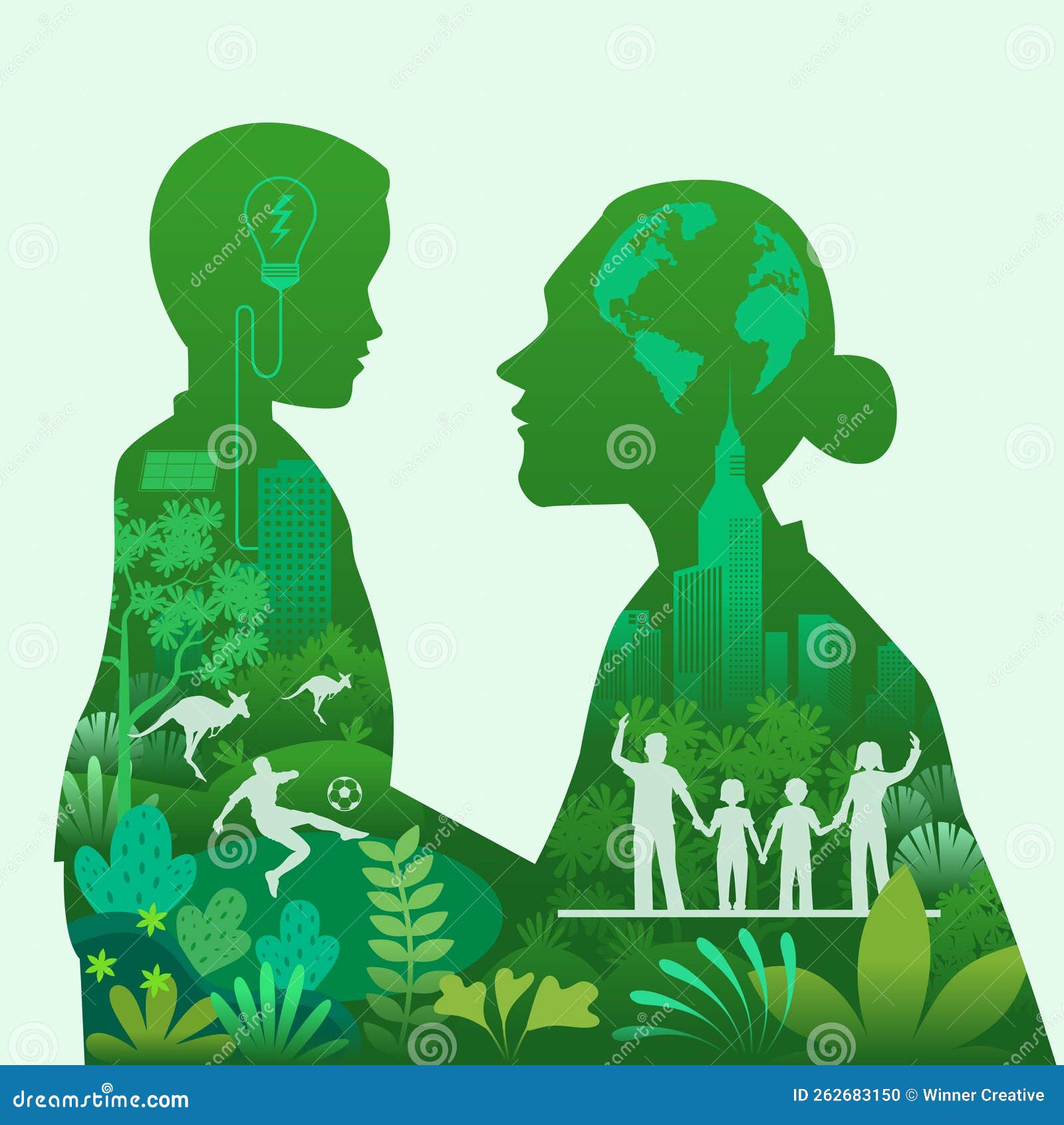 Go Green Save the World Illustration Stock Vector - Illustration of ...