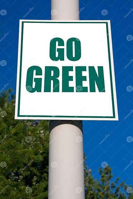 Go Green Sign stock image. Image of printed, billboard - 15067349