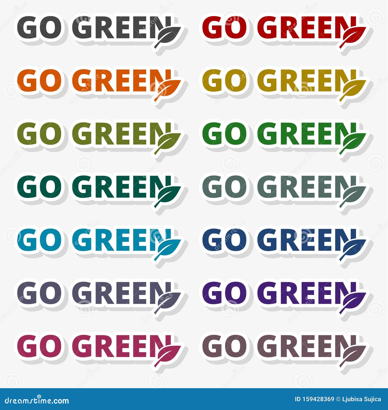 Go green stamp, sign, icon stock vector. Illustration of environmental ...