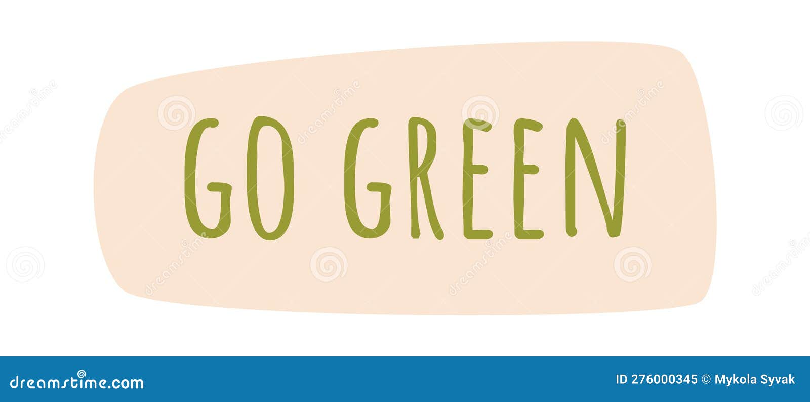 Go Green Sticker stock vector. Illustration of plant - 276000345