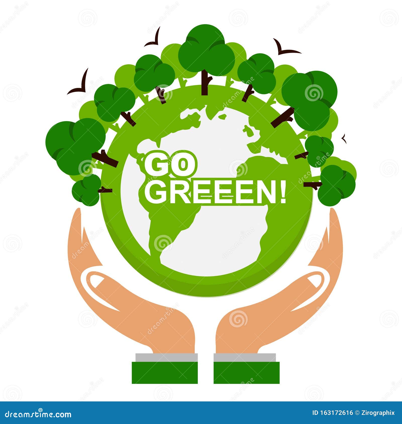 Go Green Supportive Vector Art Design Stock Vector - Illustration of ...