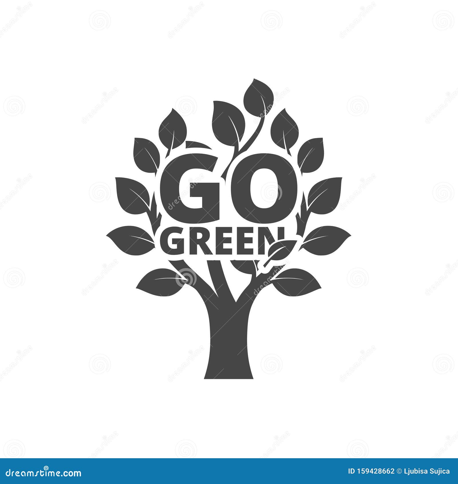 Go green tree stock vector. Illustration of heart, damaged - 159428662
