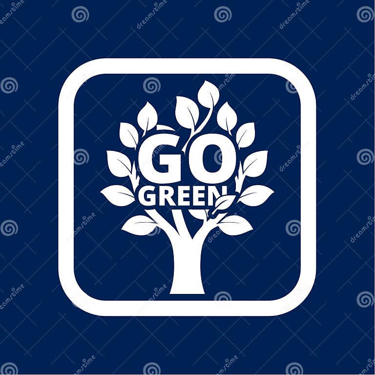 Go green tree stock vector. Illustration of flower, autumn - 159428667