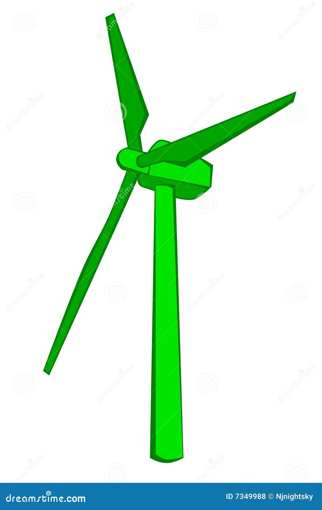 Go Green windmill stock vector. Illustration of sign, clean - 7349988