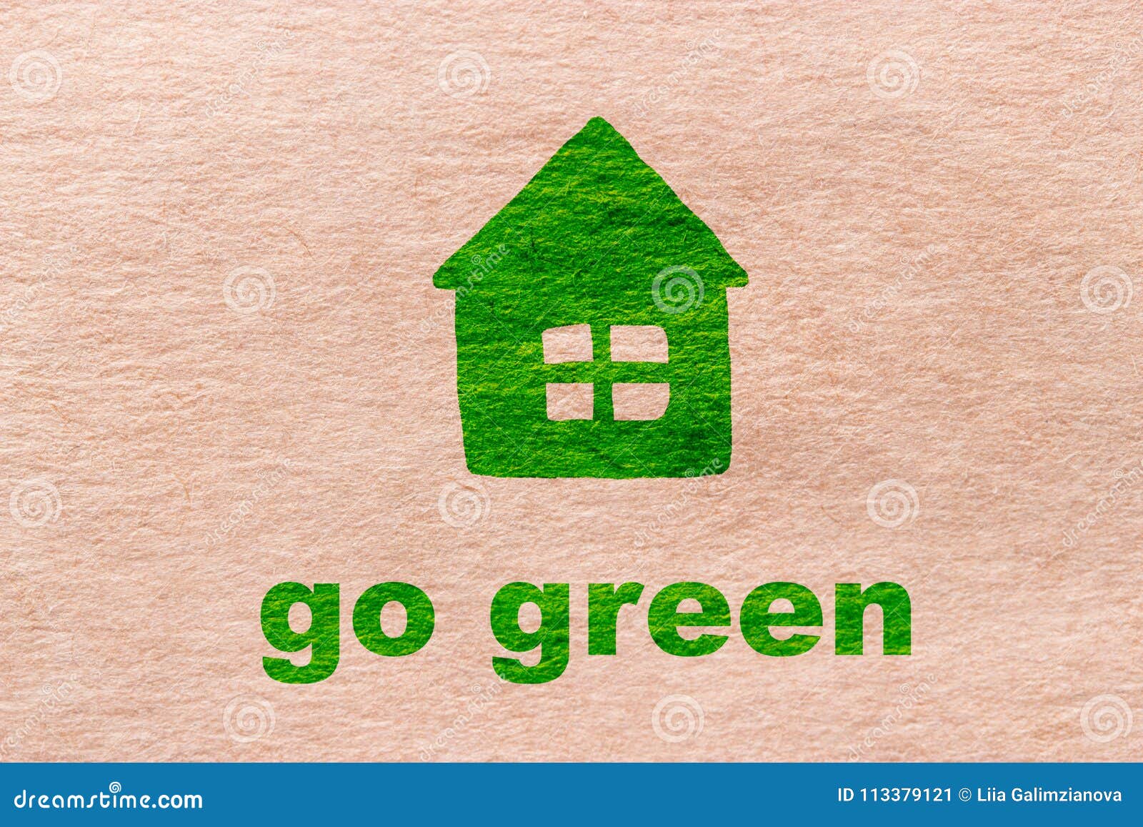 Go green on wrapping paper stock image. Image of cardboard - 113379121
