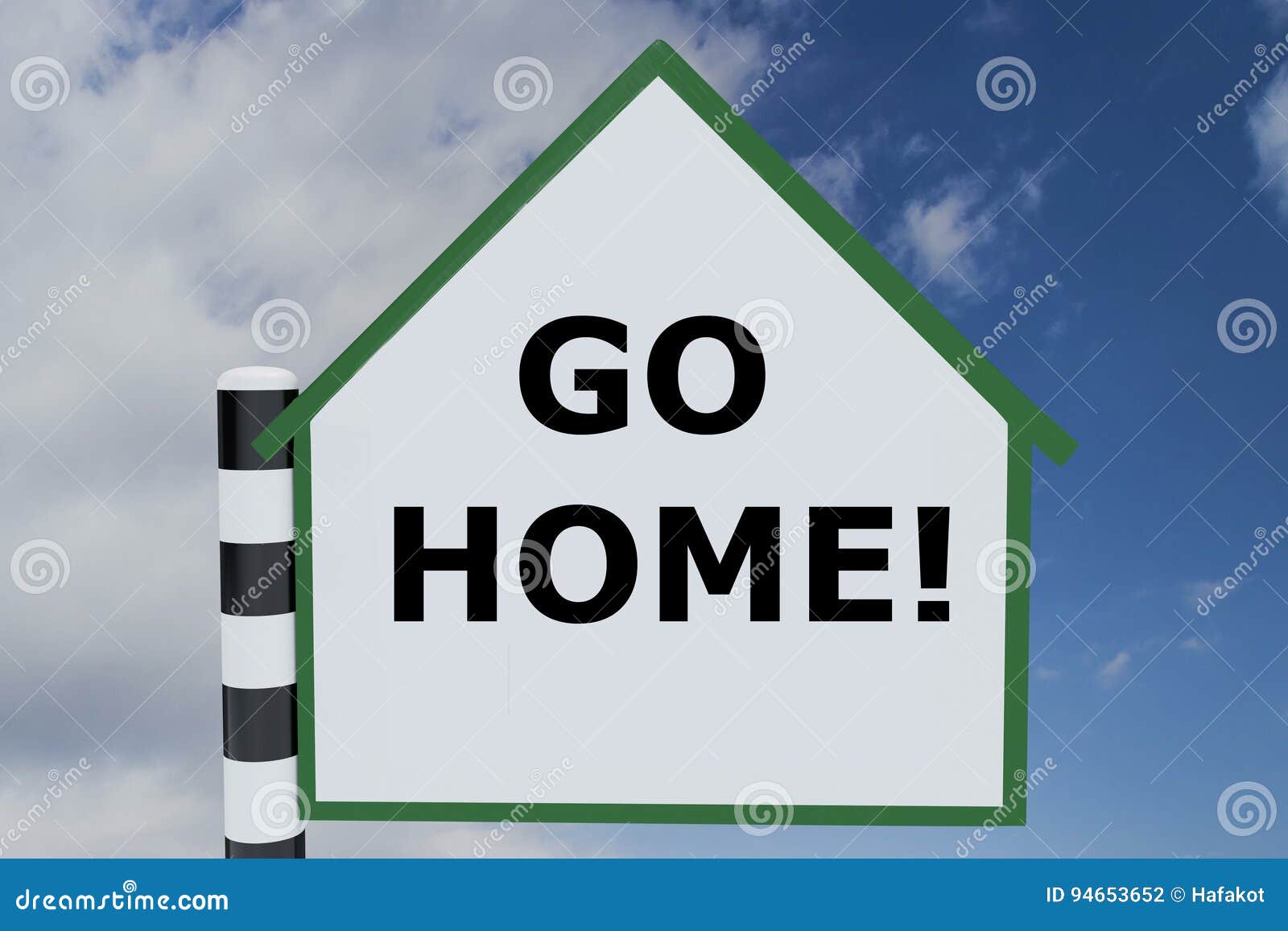 Go Home! concept stock illustration. Illustration of indoors - 94653652