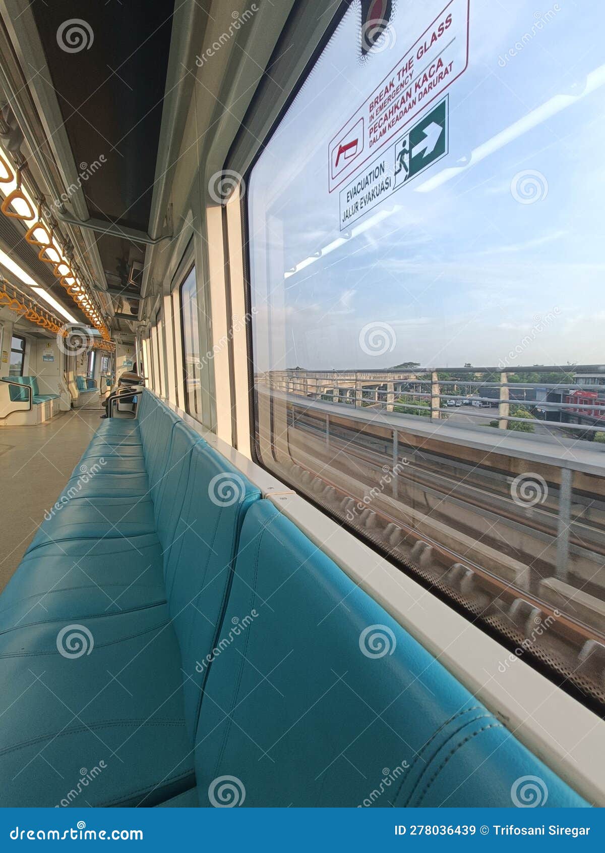 Go Home by Light Rail Transit and Golden Hour Stock Image - Image of ...