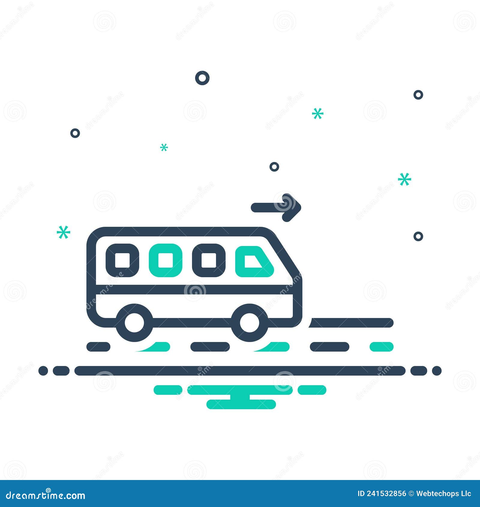 Mix Icon for Go, Bus and Drive Stock Vector - Illustration of sign ...
