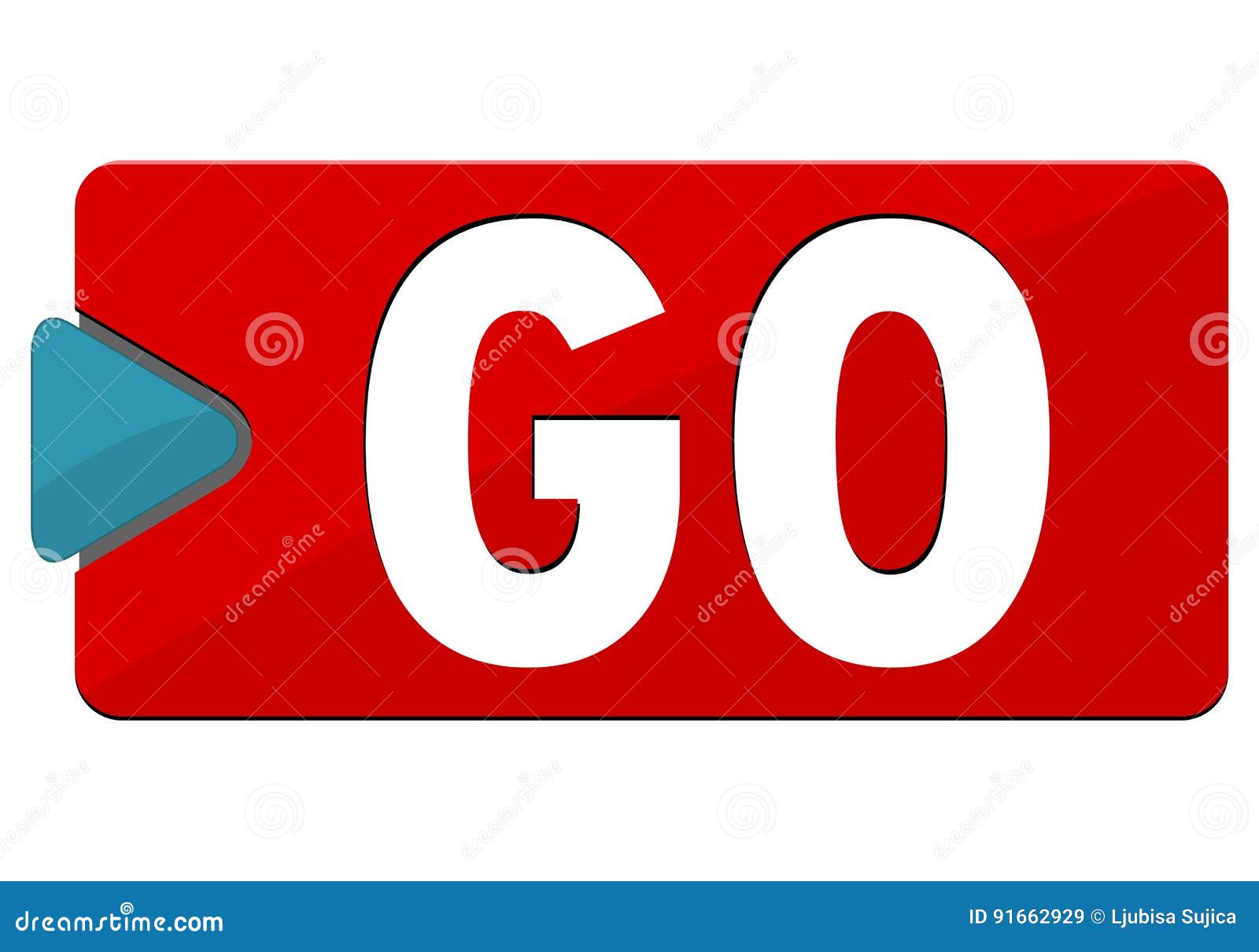 Go icon stock vector. Illustration of proceed, start - 91662929
