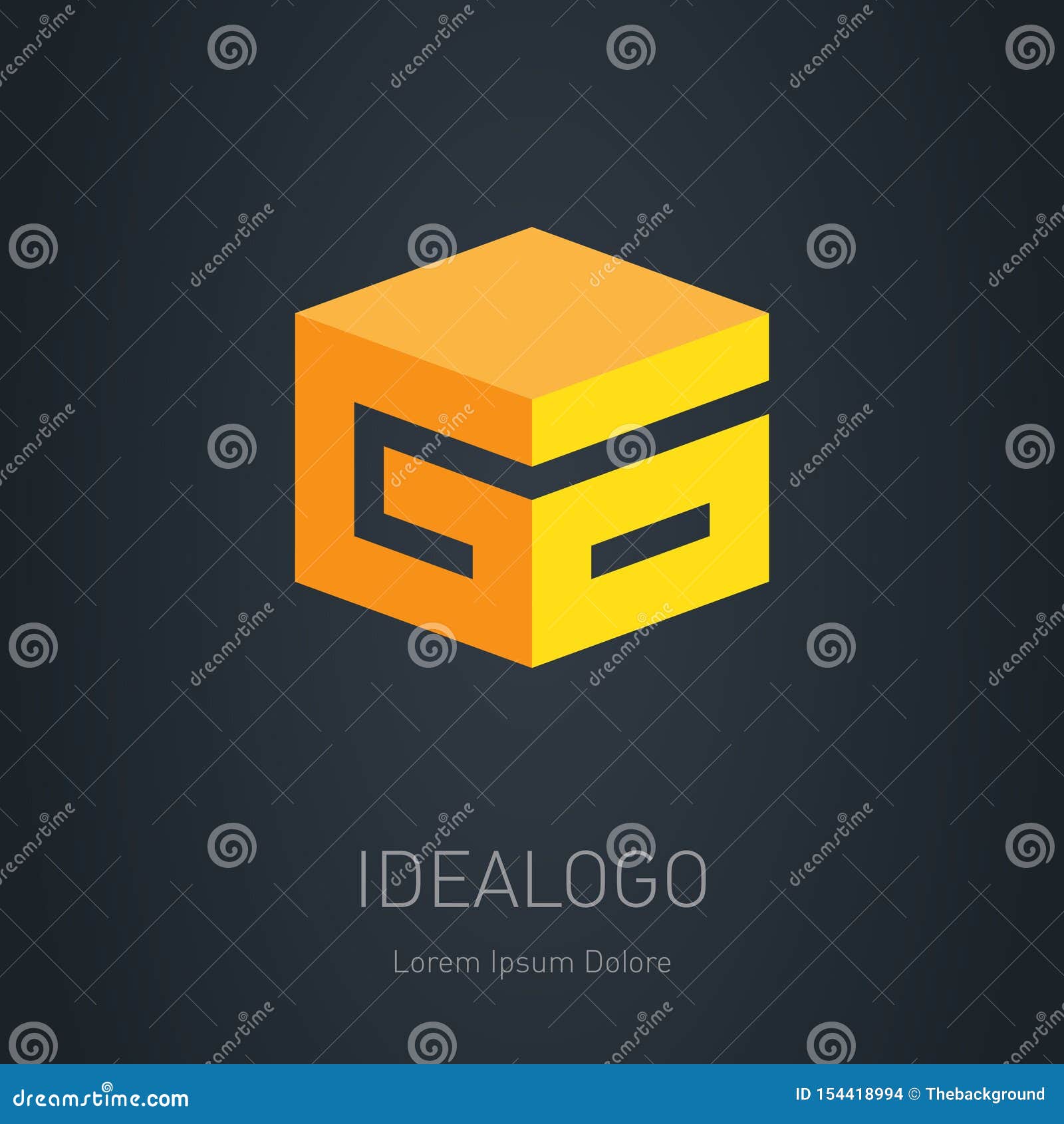 GO - Initial 3d Logo. Design Element or 3d Icon Stock Vector ...