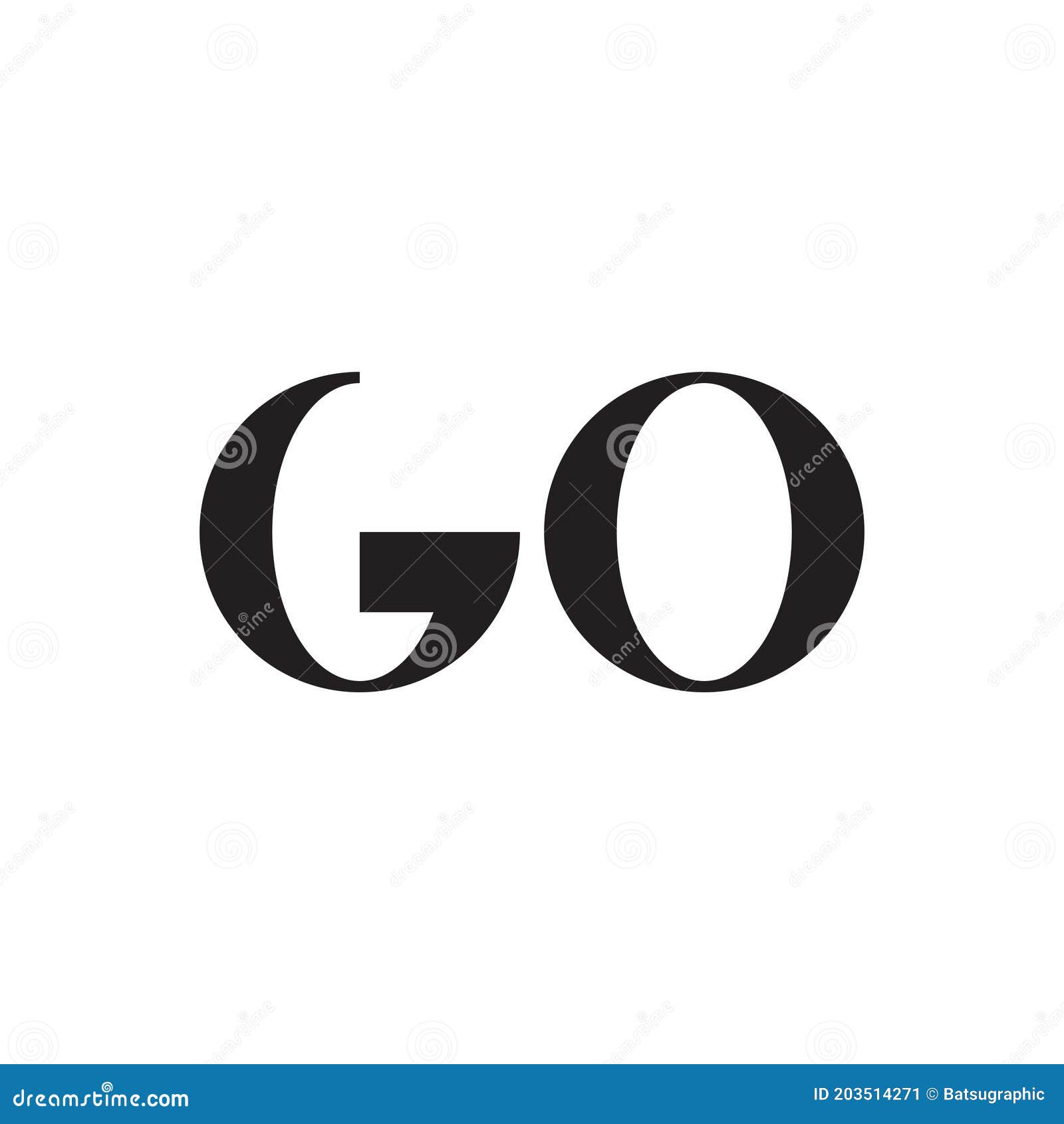 Go Initial Letter Vector Logo Icon Stock Vector - Illustration of ...