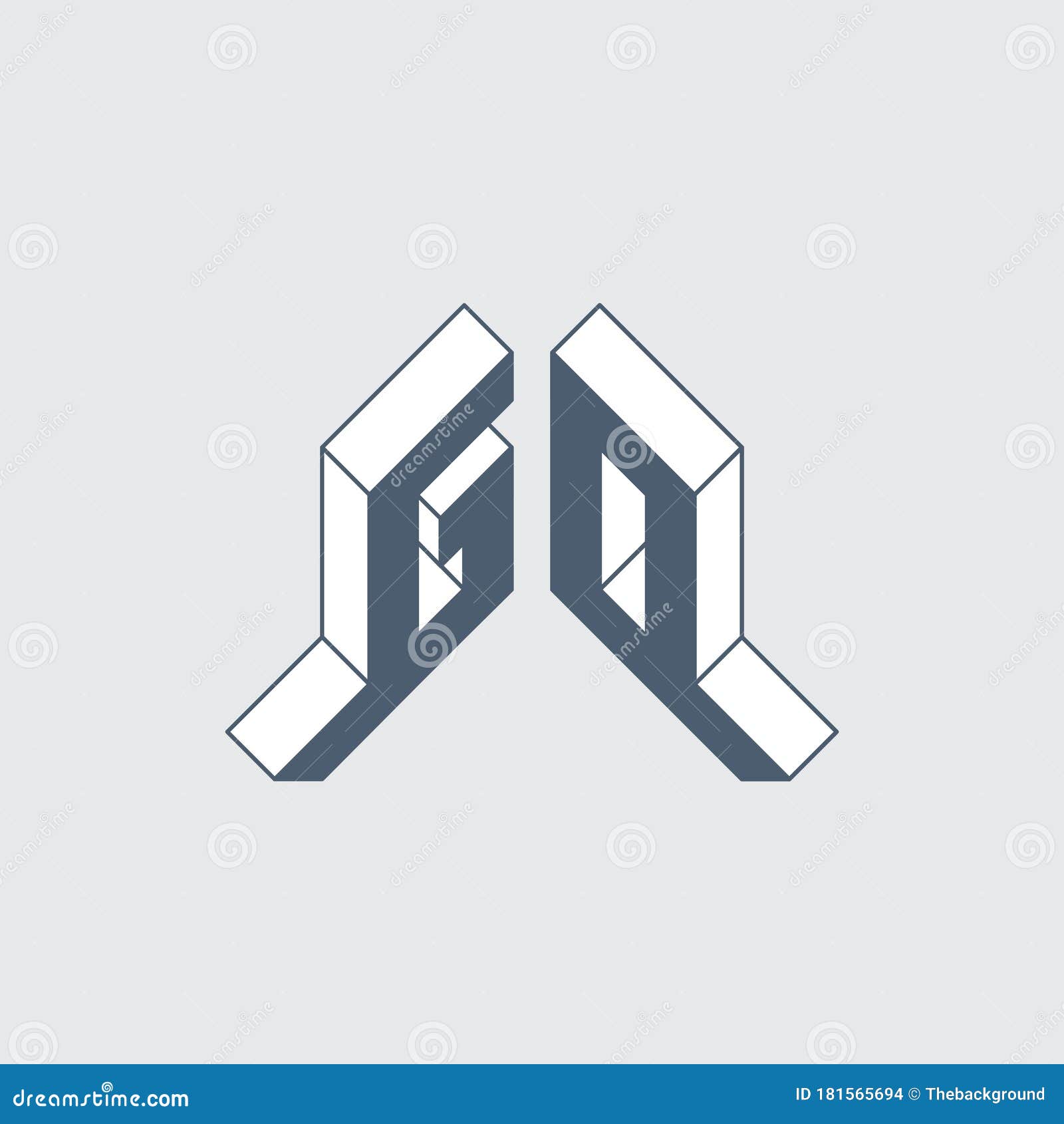 GO! - Isometric 3d Font for Design. Three-dimension Letters Stock ...