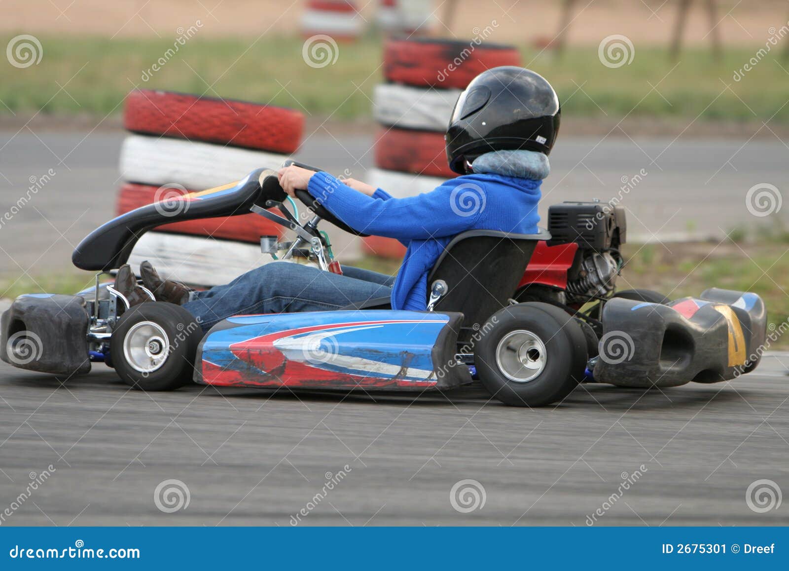 Go kart stock image. Image of cart, sport, racing, blue - 2675301