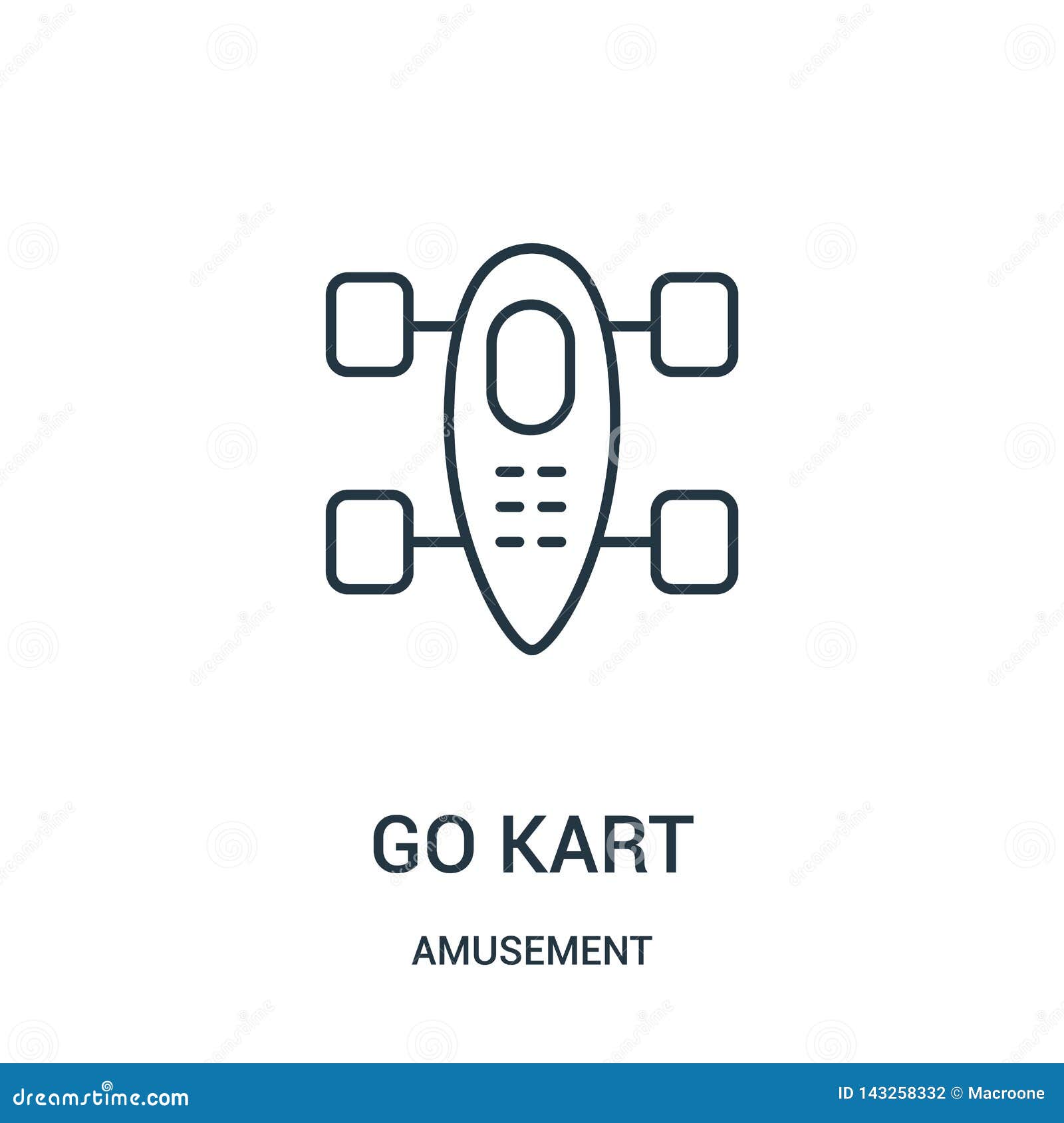 Linear Go Kart Symbol And Label. Stock Image | CartoonDealer.com #79876387