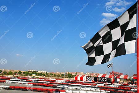 Go kart race flag stock image. Image of fast, formula - 7636573