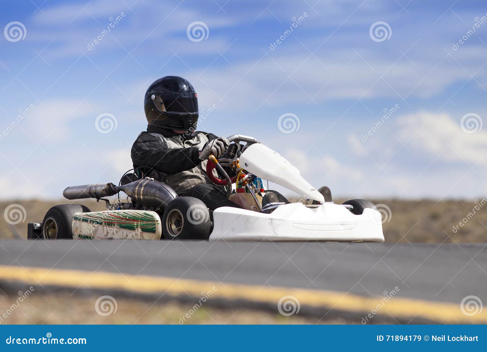 Kart Racer On Start Line, Go Cart Driver Royalty-Free Stock Photography ...