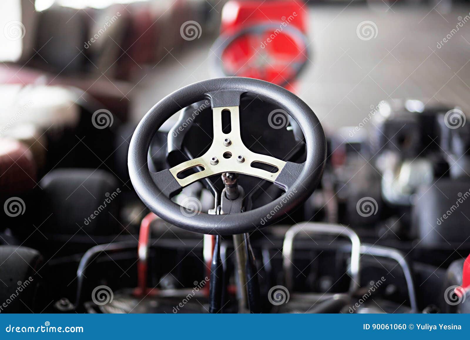 Go kart steering wheel stock photo. Image of power, maintenance - 90061060
