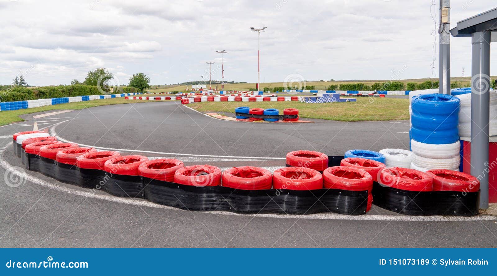 Go Kart Track Skyline Karting Circuit in Web Banner Template Stock ...