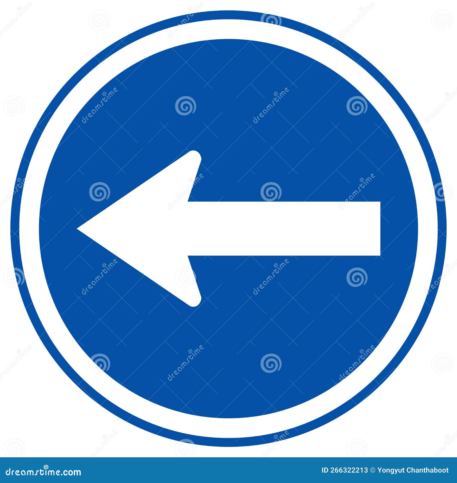 Go Left by the Arrows Traffic Road Sign,Vector Illustration, Isolate on ...
