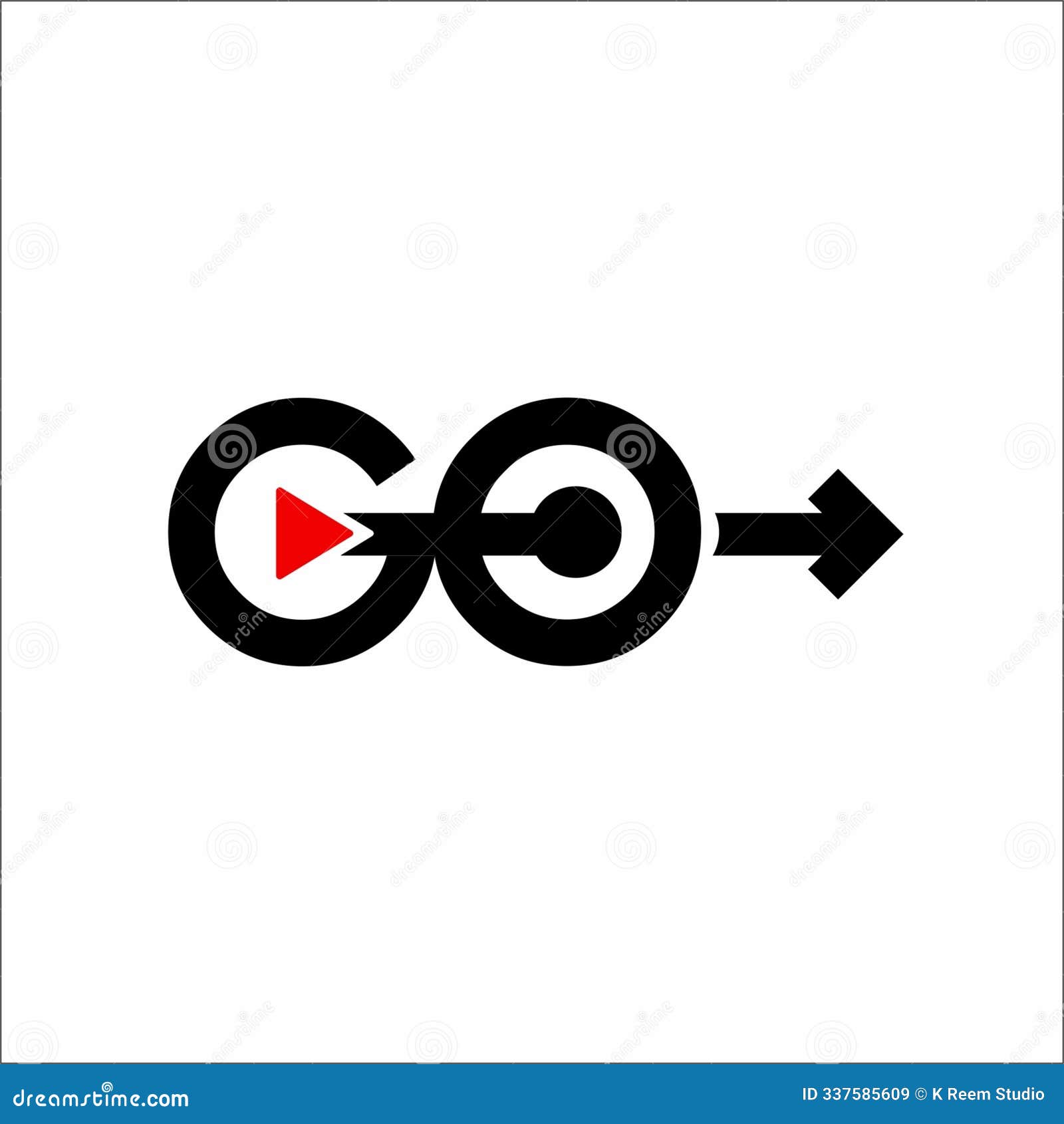 GO Letter forward arrow stock vector. Illustration of arrow - 337585609