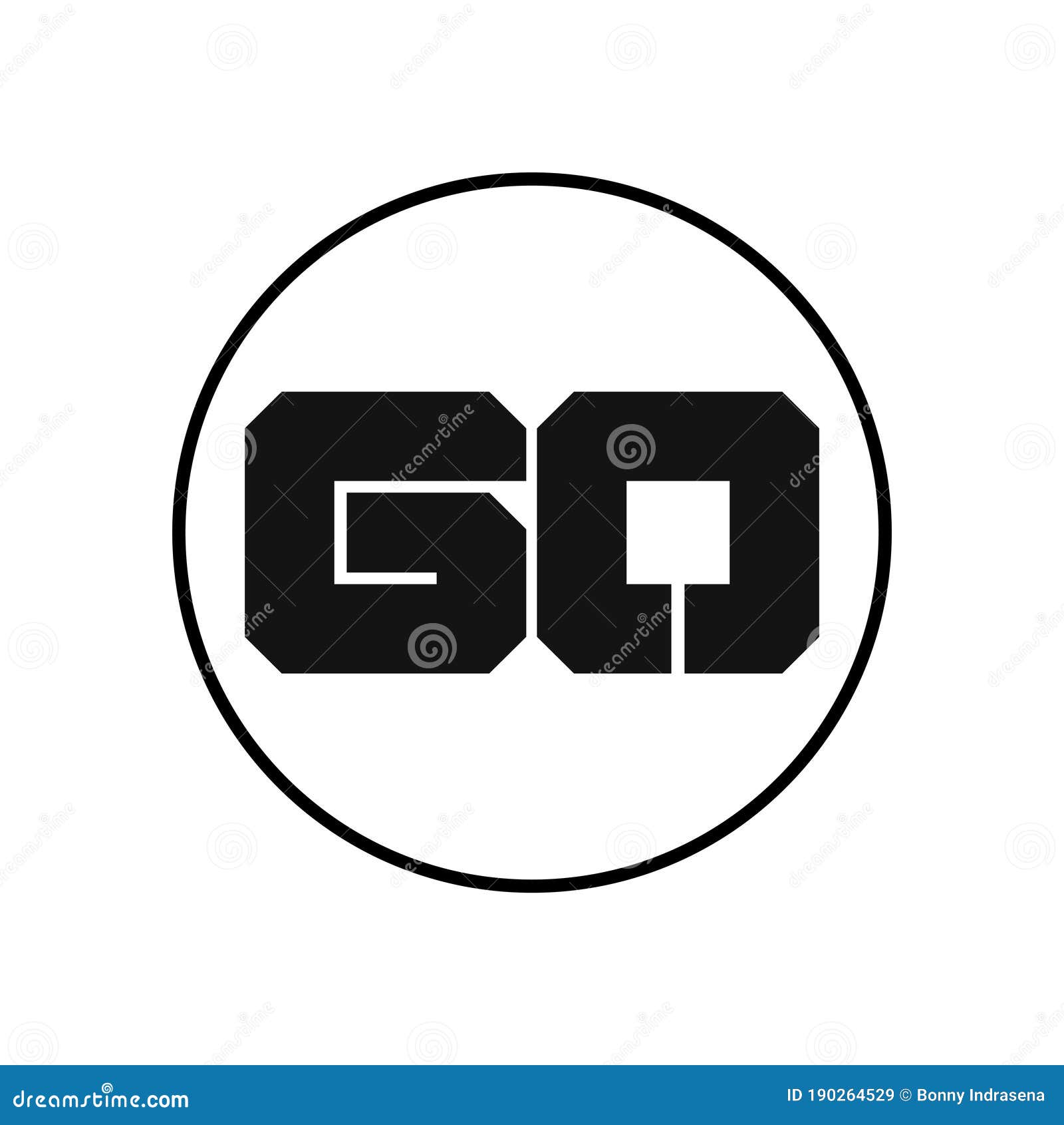 GO Letter Logo Design with Simple Style Stock Vector - Illustration of ...